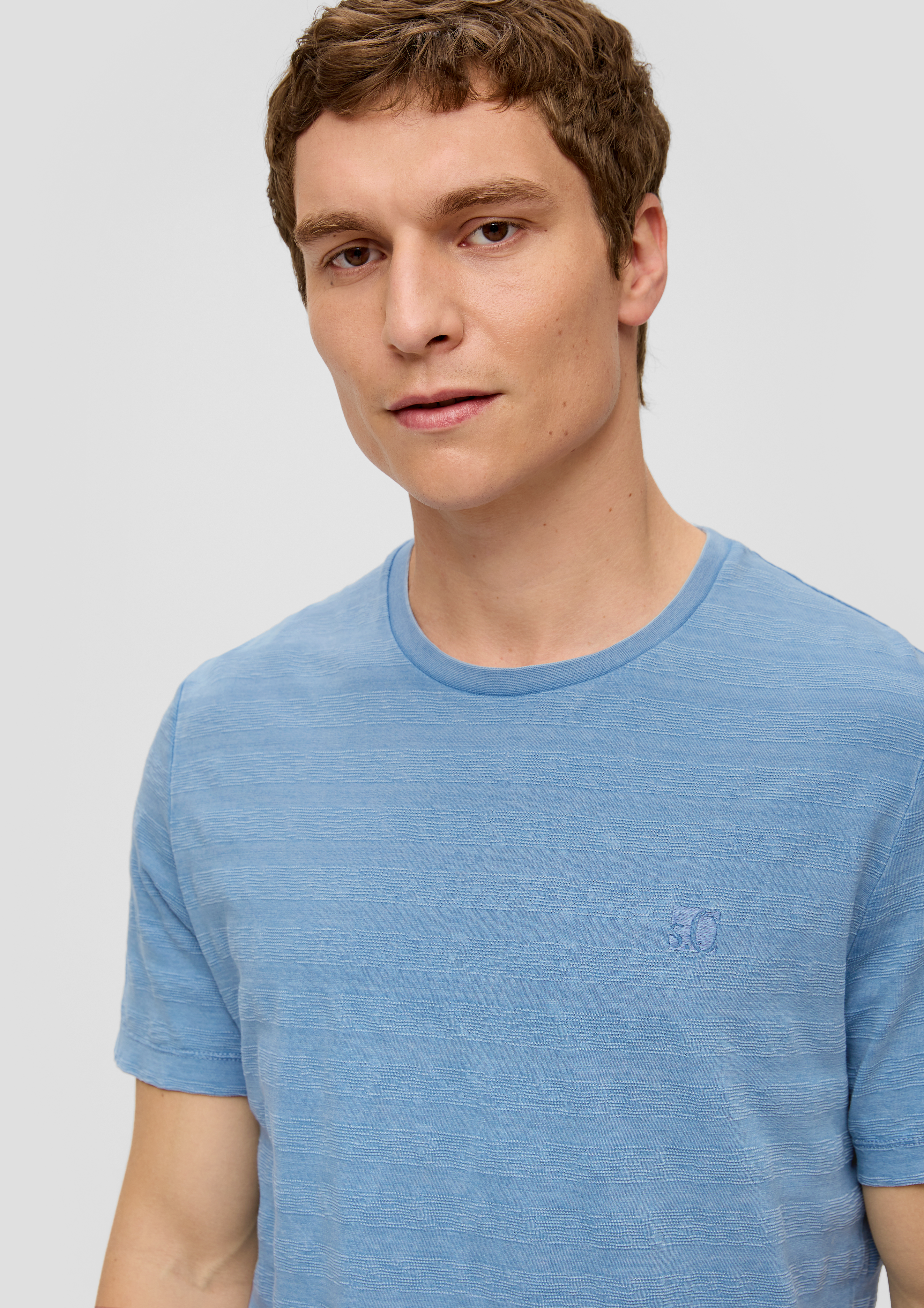 T-Shirt aus Baumwolle - blau | s.Oliver