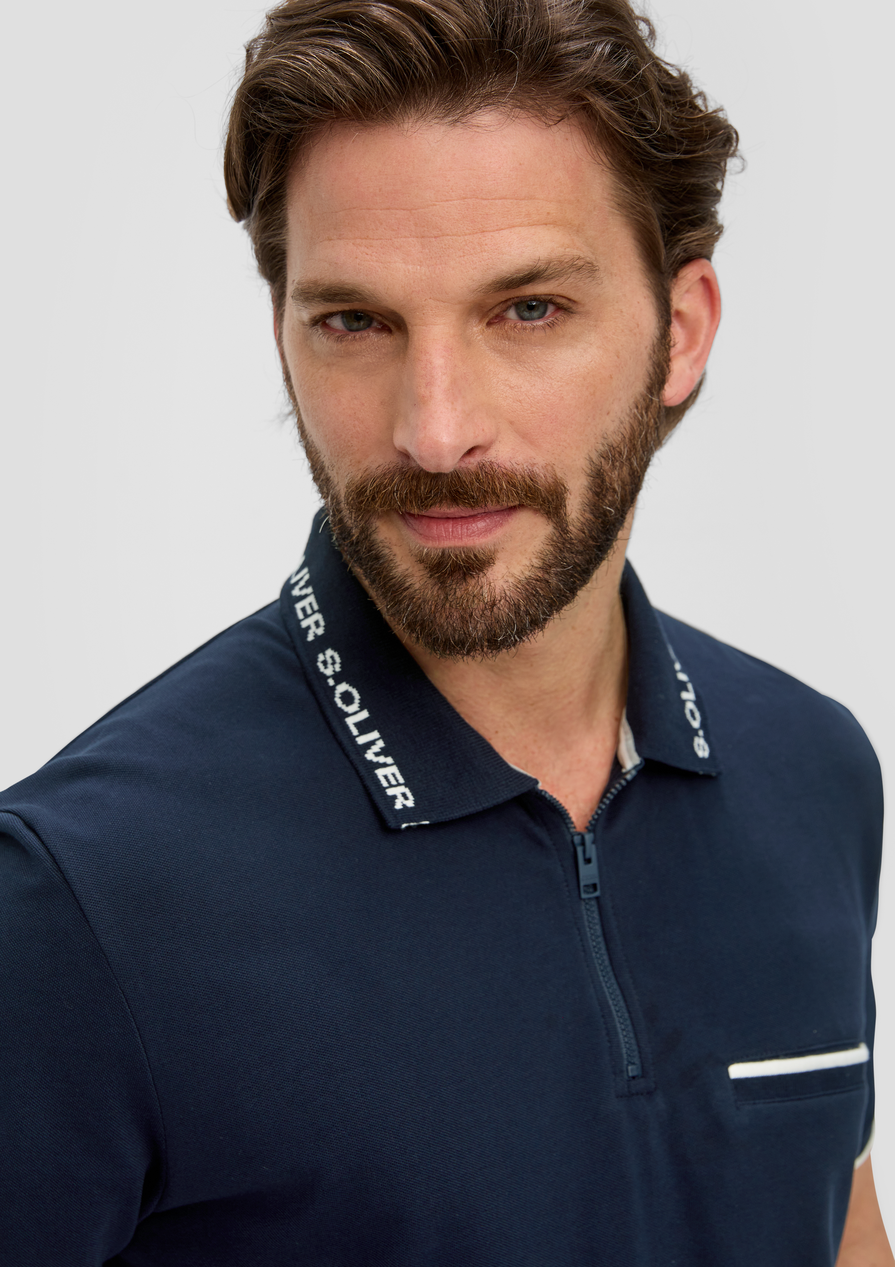 Poloshirt mit Logo-Kragen - navy | s.Oliver