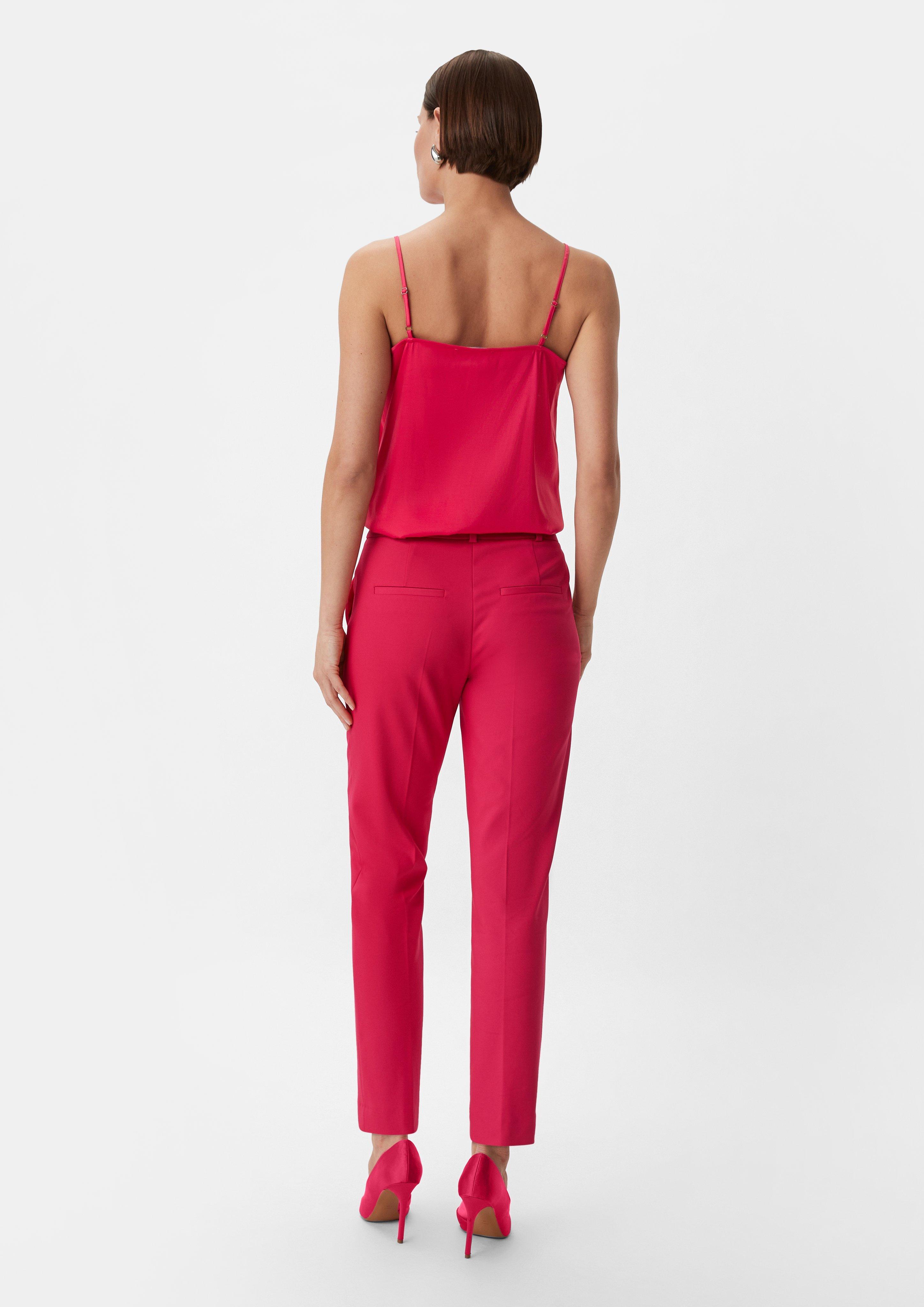 Regular: Hose mit Bügelfalten - pink | Comma