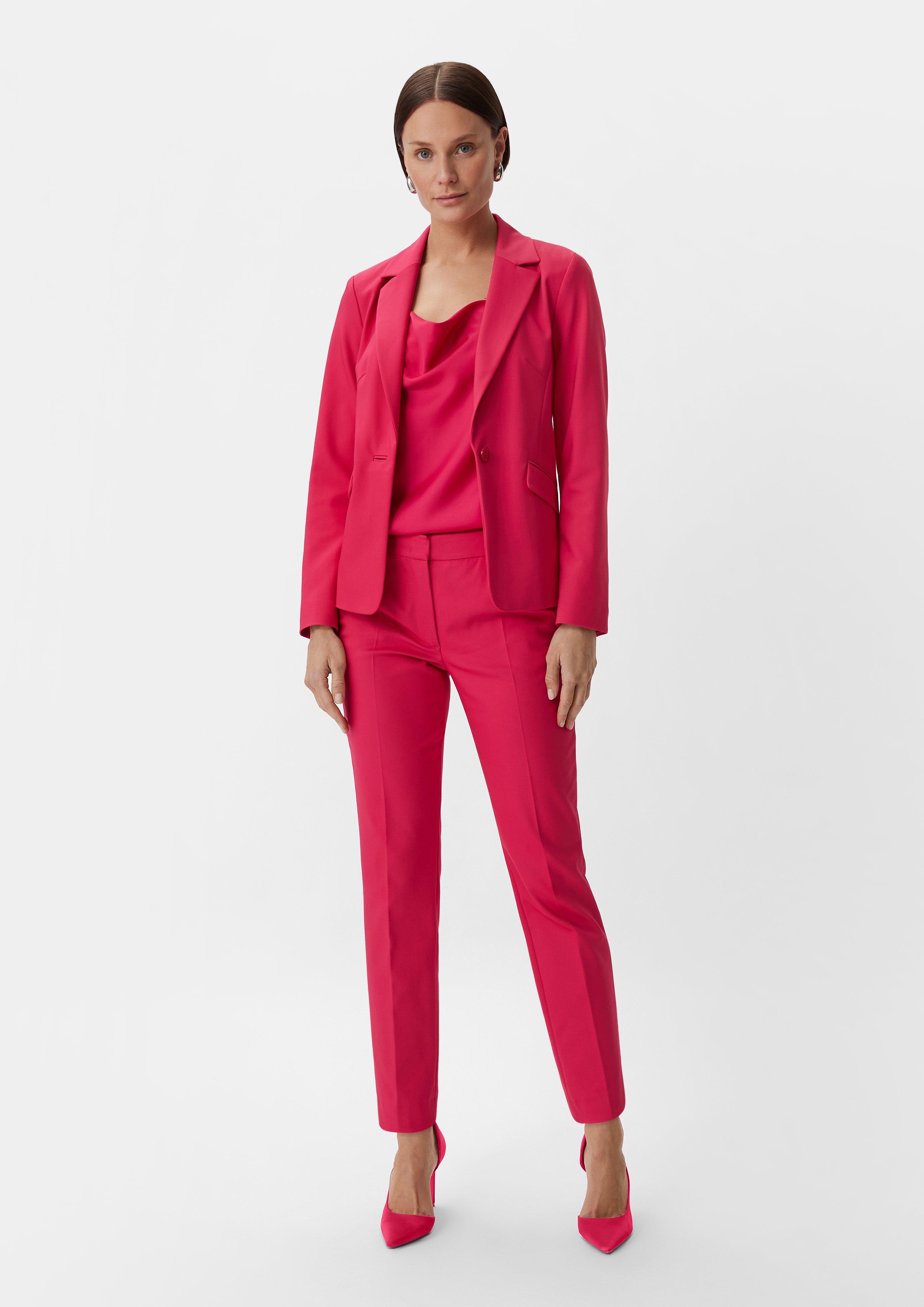 Regular: Hose mit Bügelfalten - pink | Comma