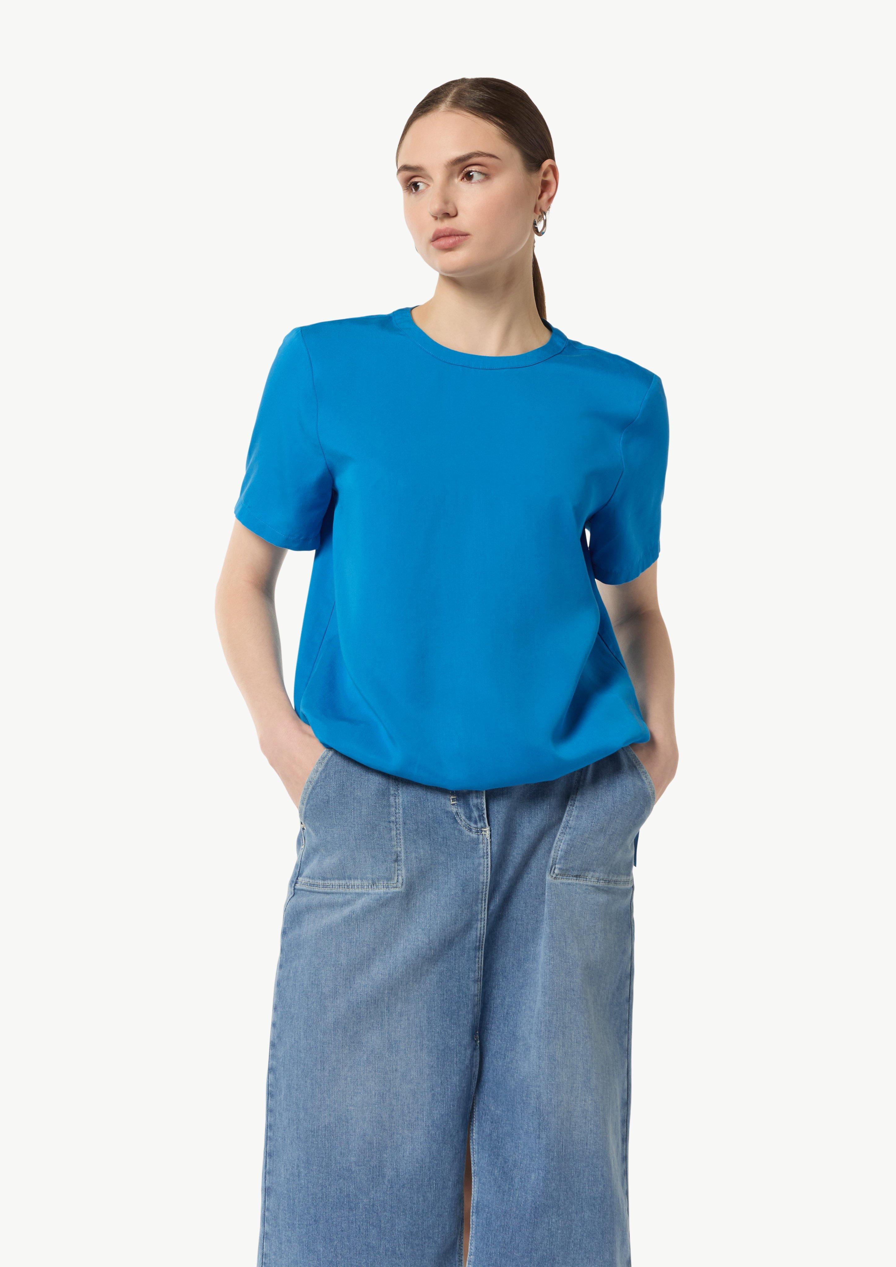 Lyocell blouse top - azur blue | Comma