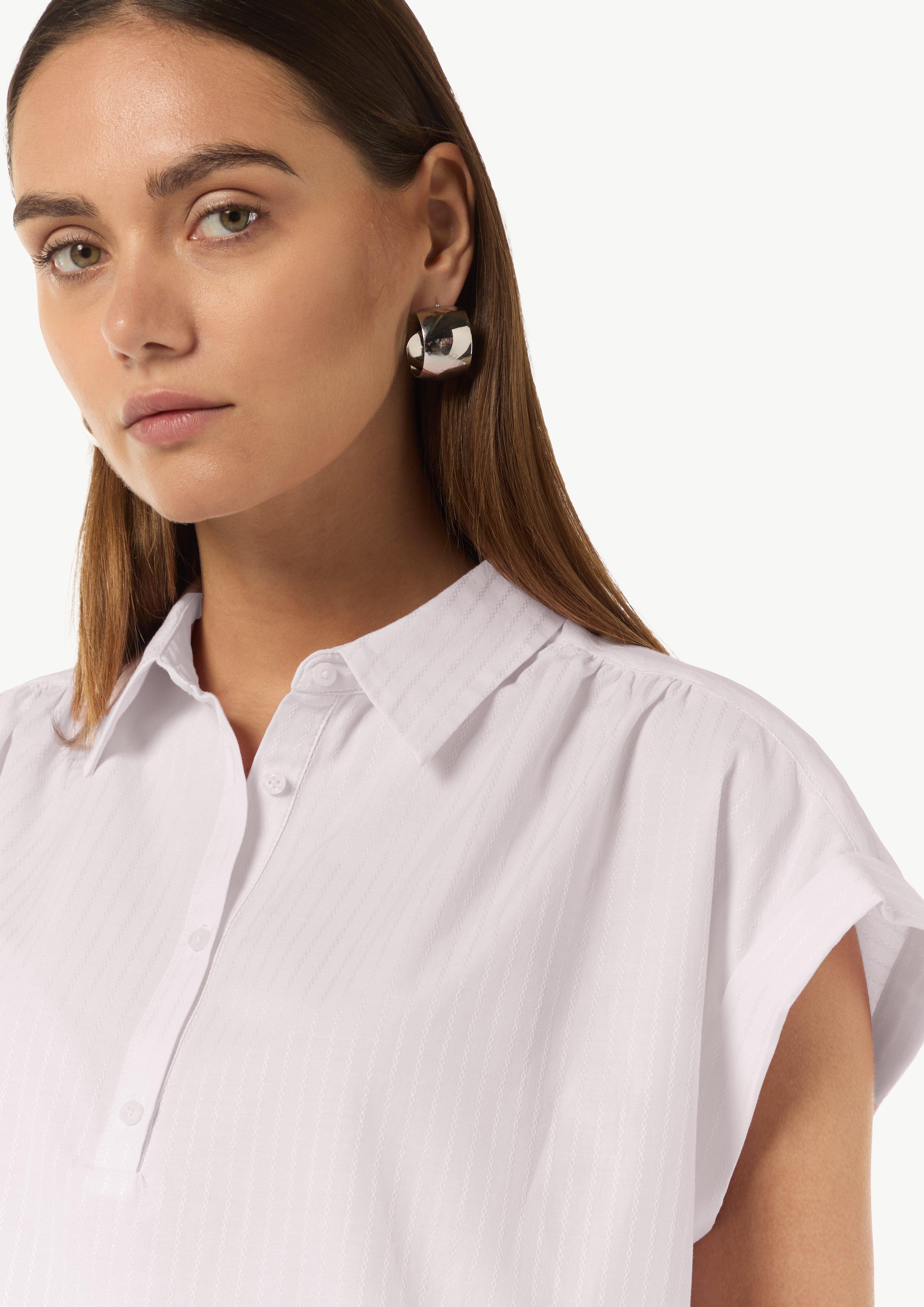 Loose cut shirt blouse with a patterned texture - pearl pink | Comma