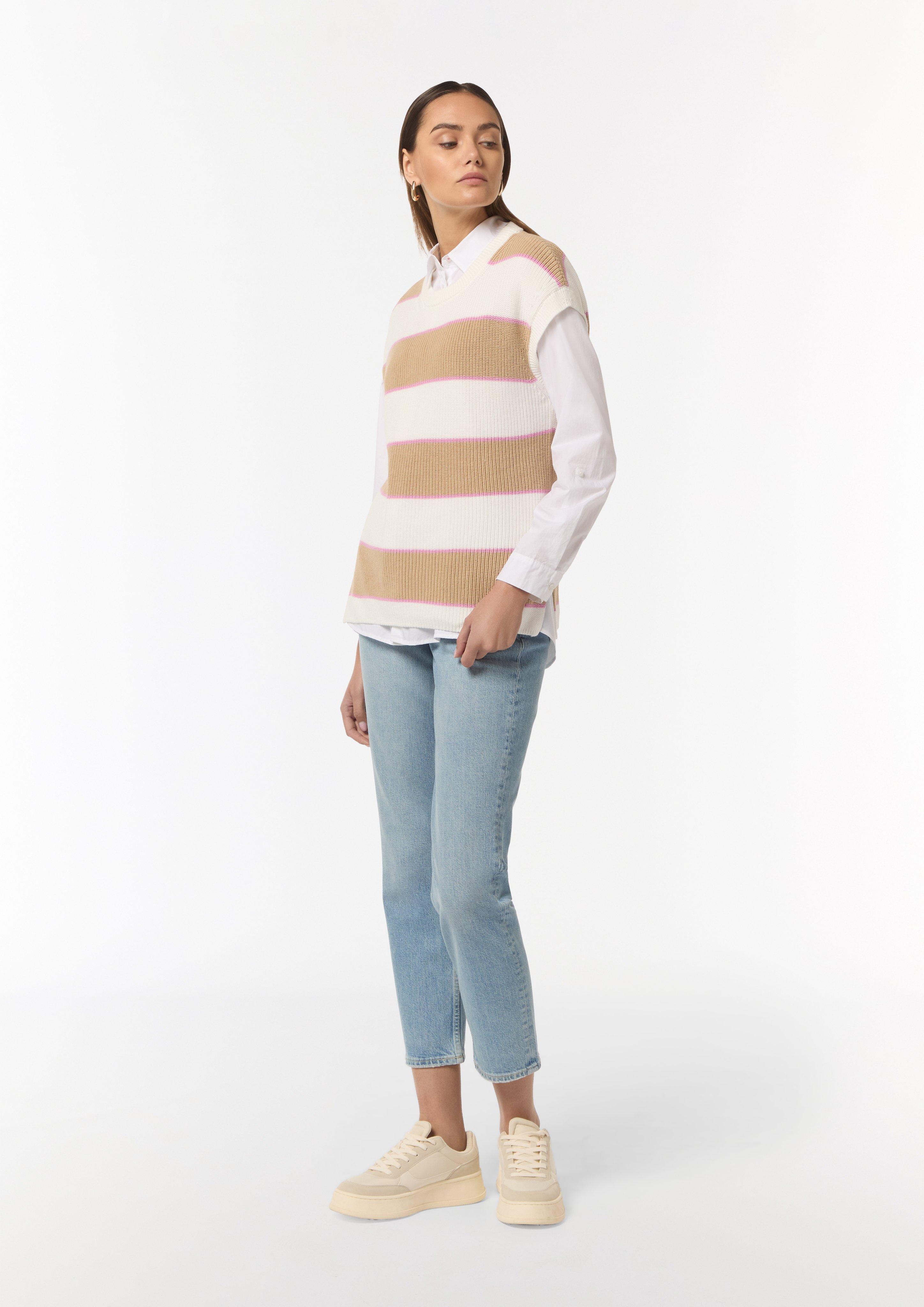 Strickpullunder mit Rippstruktur - sandstein | Comma