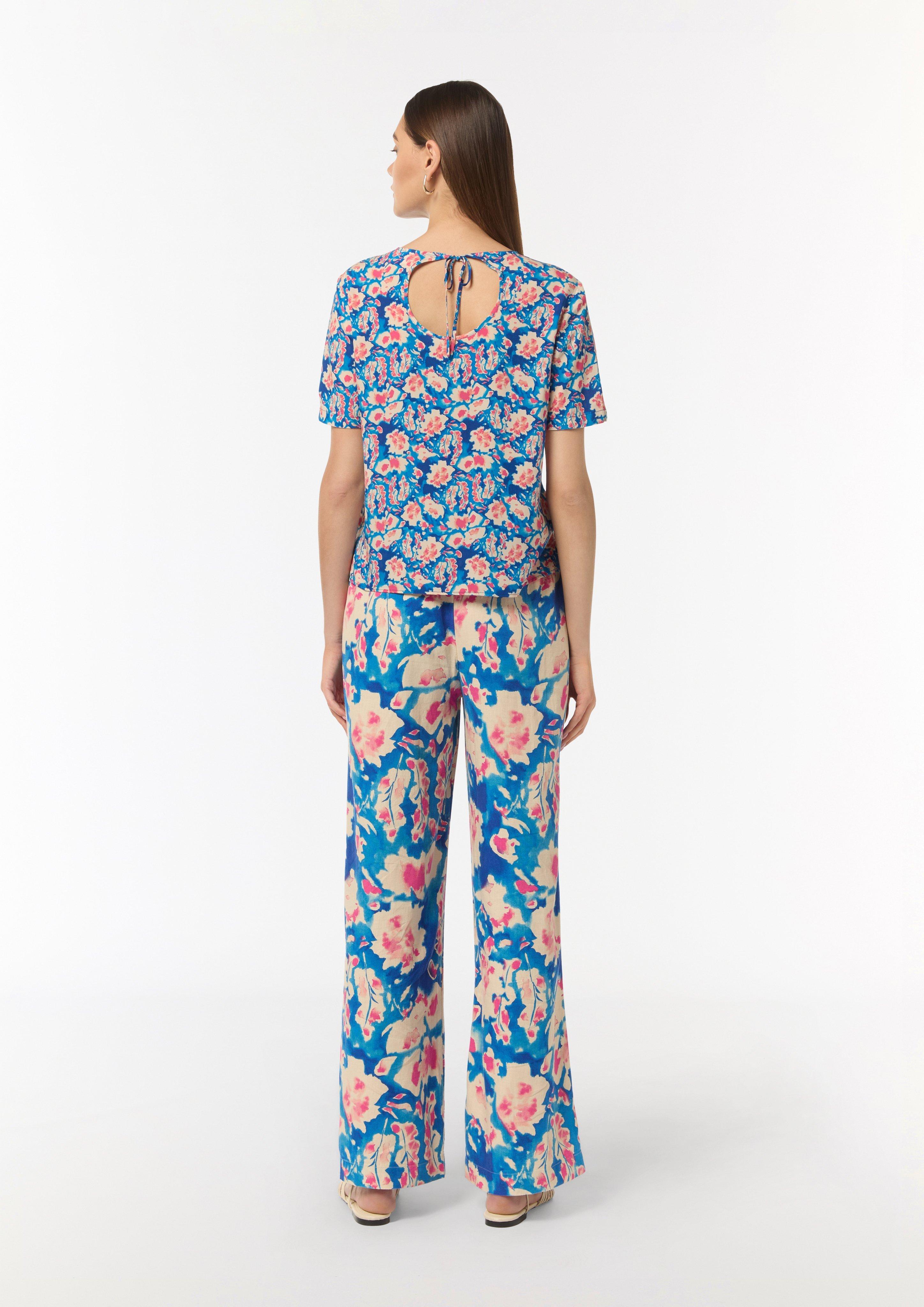 Blusenshirt mit Cut-out - blau | Comma