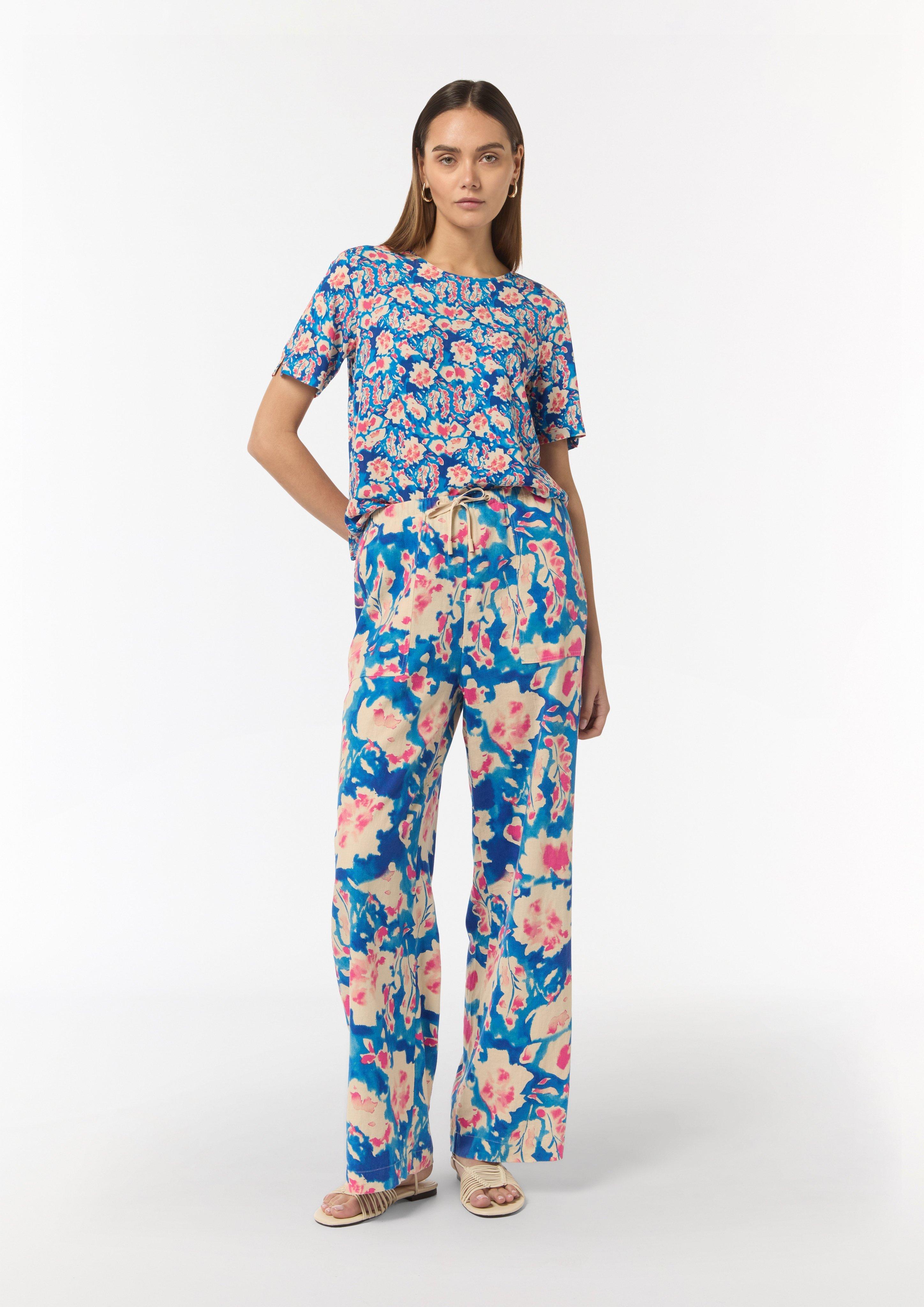 Blusenshirt mit Cut-out - blau | Comma