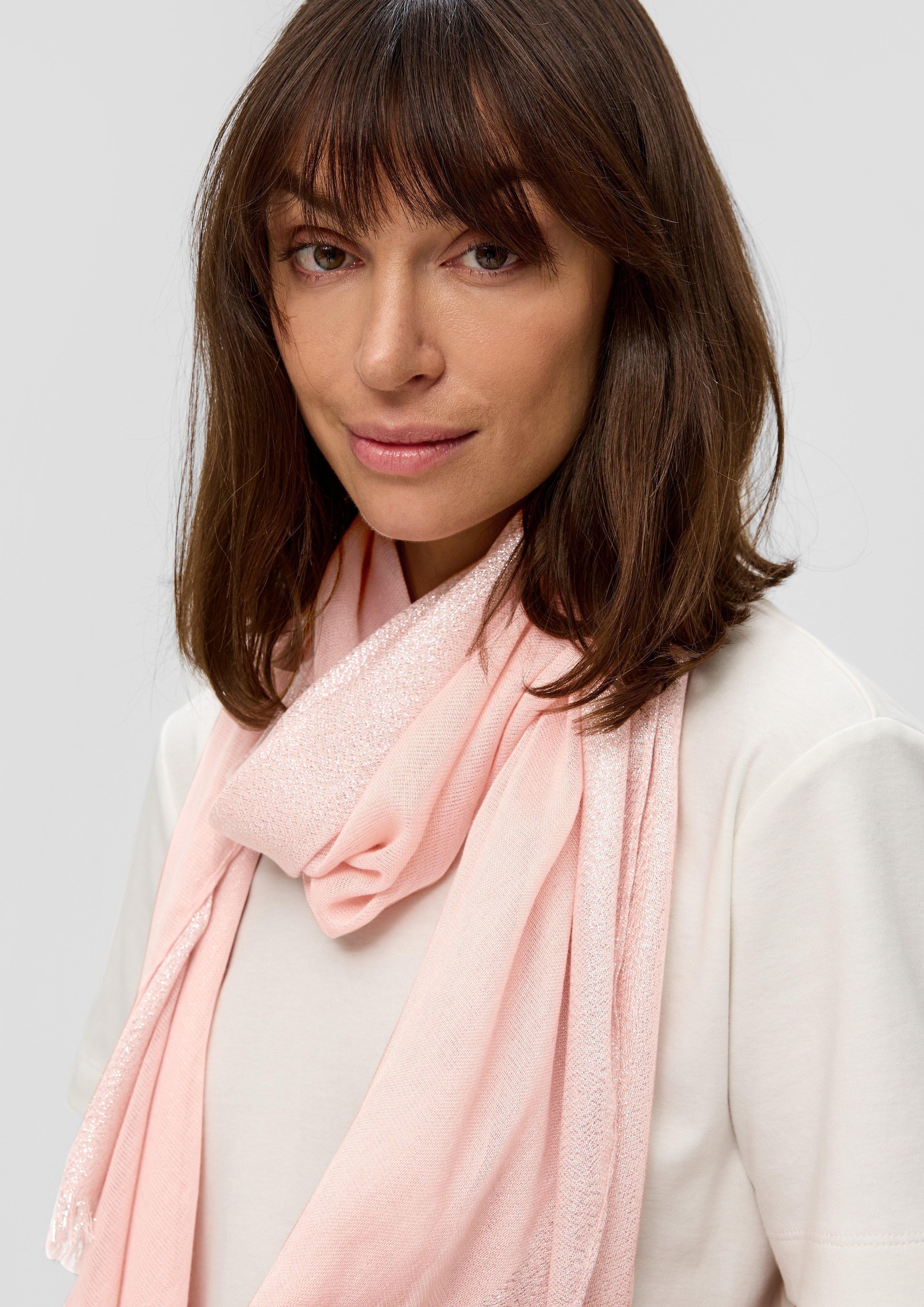 Lightweight scarf with glitter yarn - rose | s.Oliver