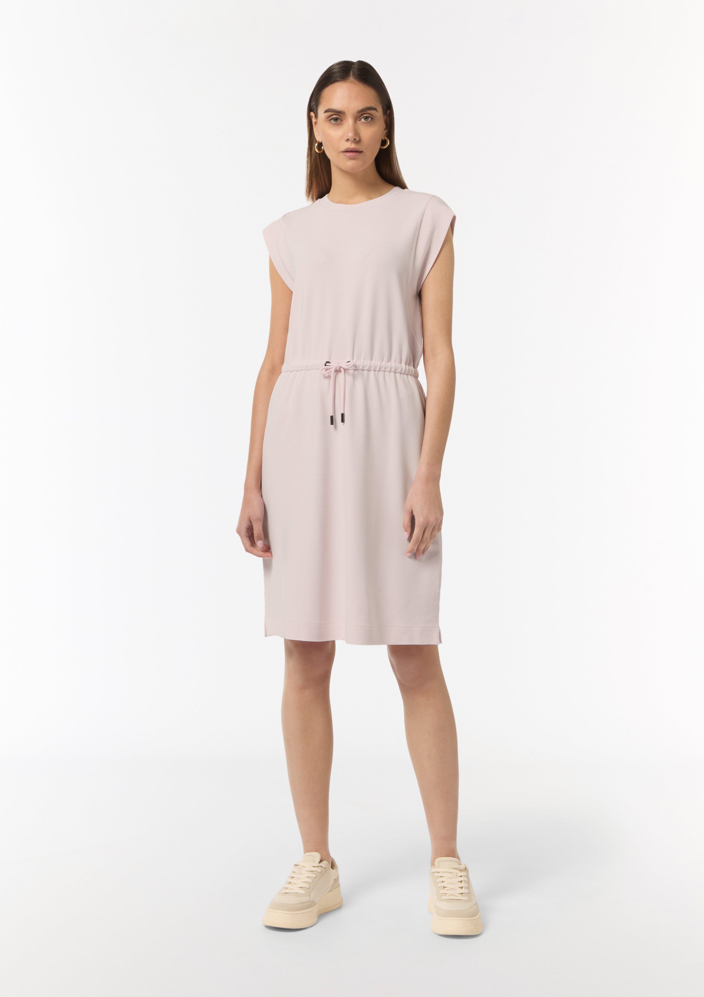 Sleeveless jersey dress with a drawstring - pearl pink | Comma