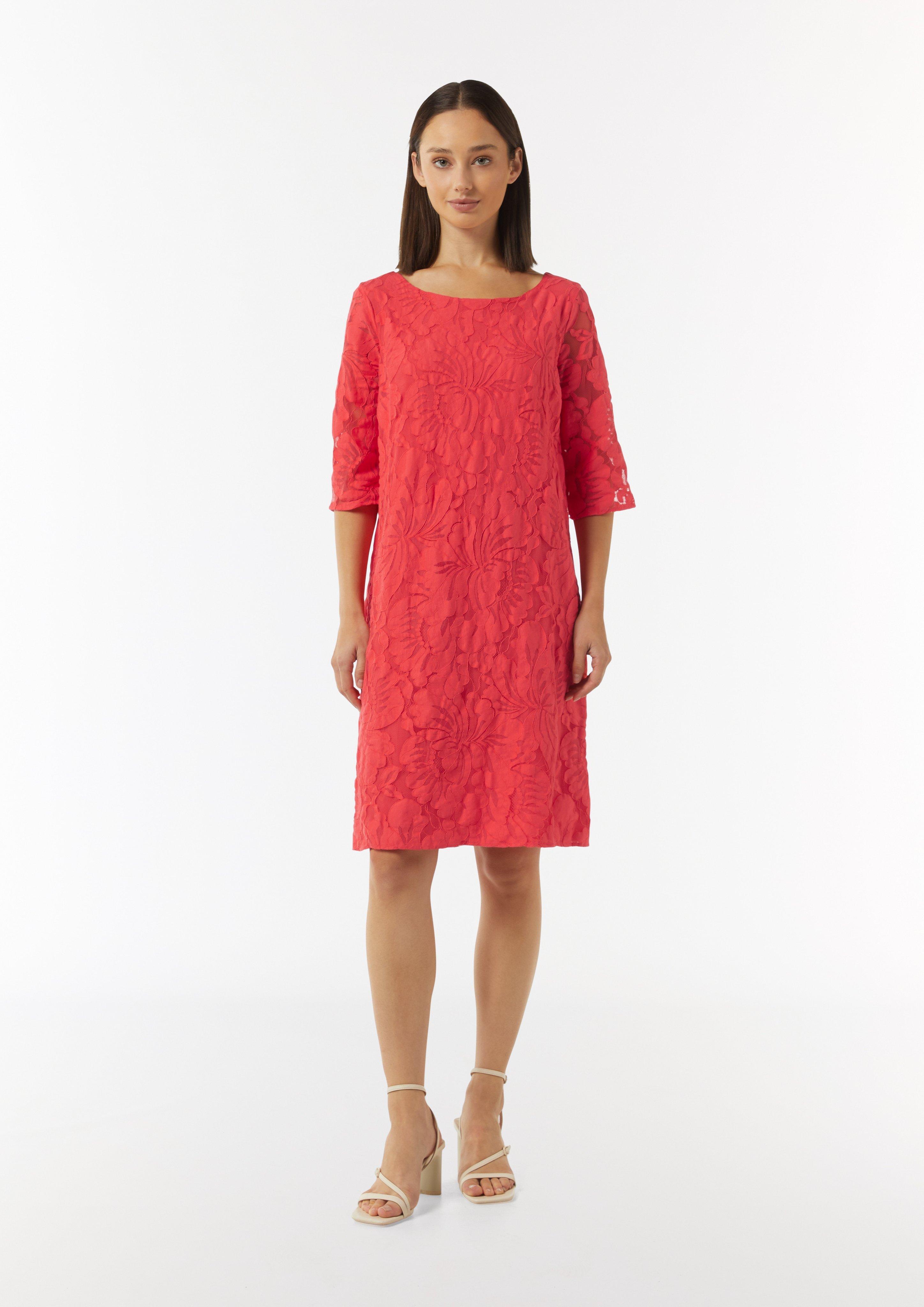 Kurzes Kleid mit Spitze - koralle | Comma