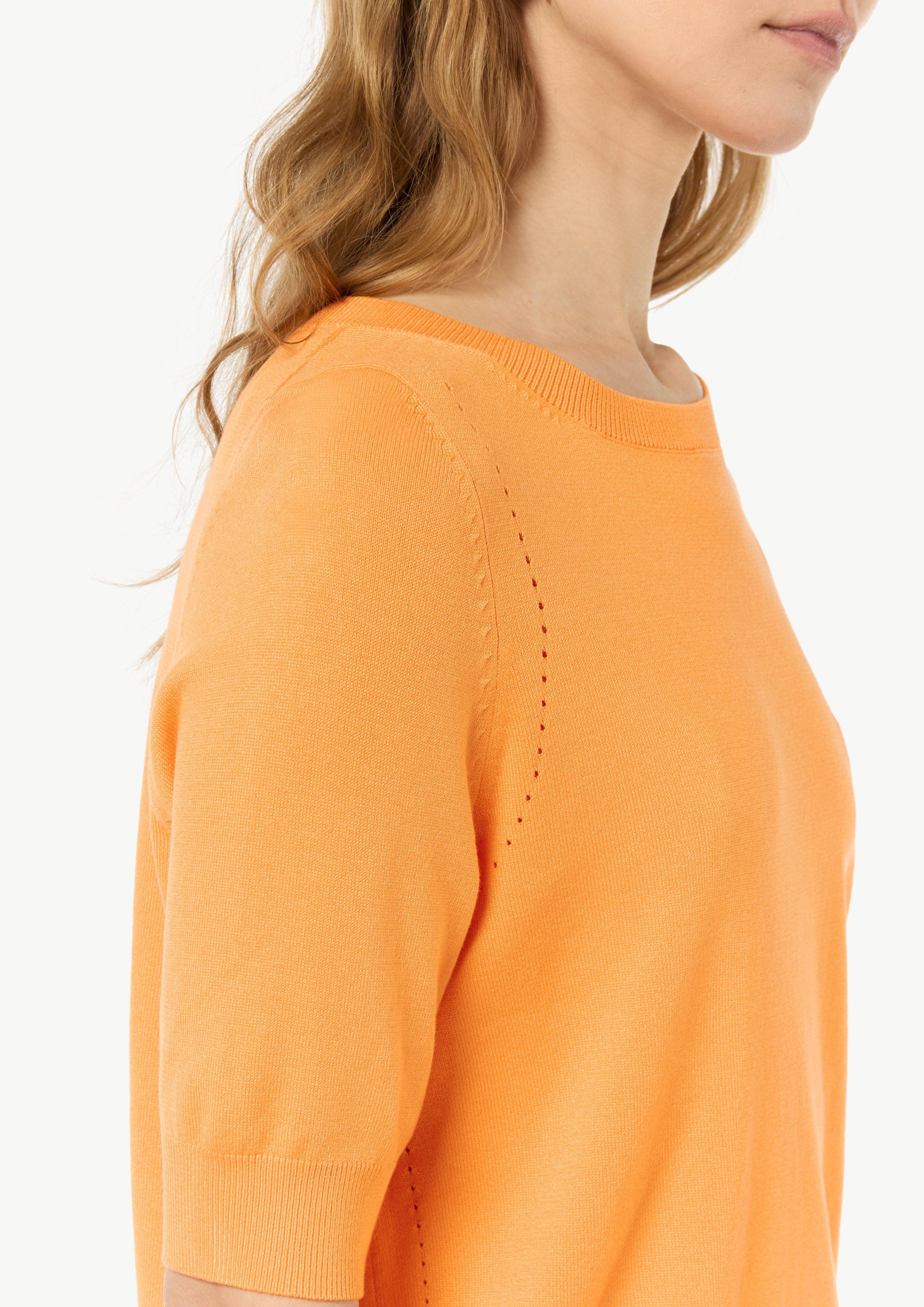 Fine knit viscose blend jumper - orange | Comma