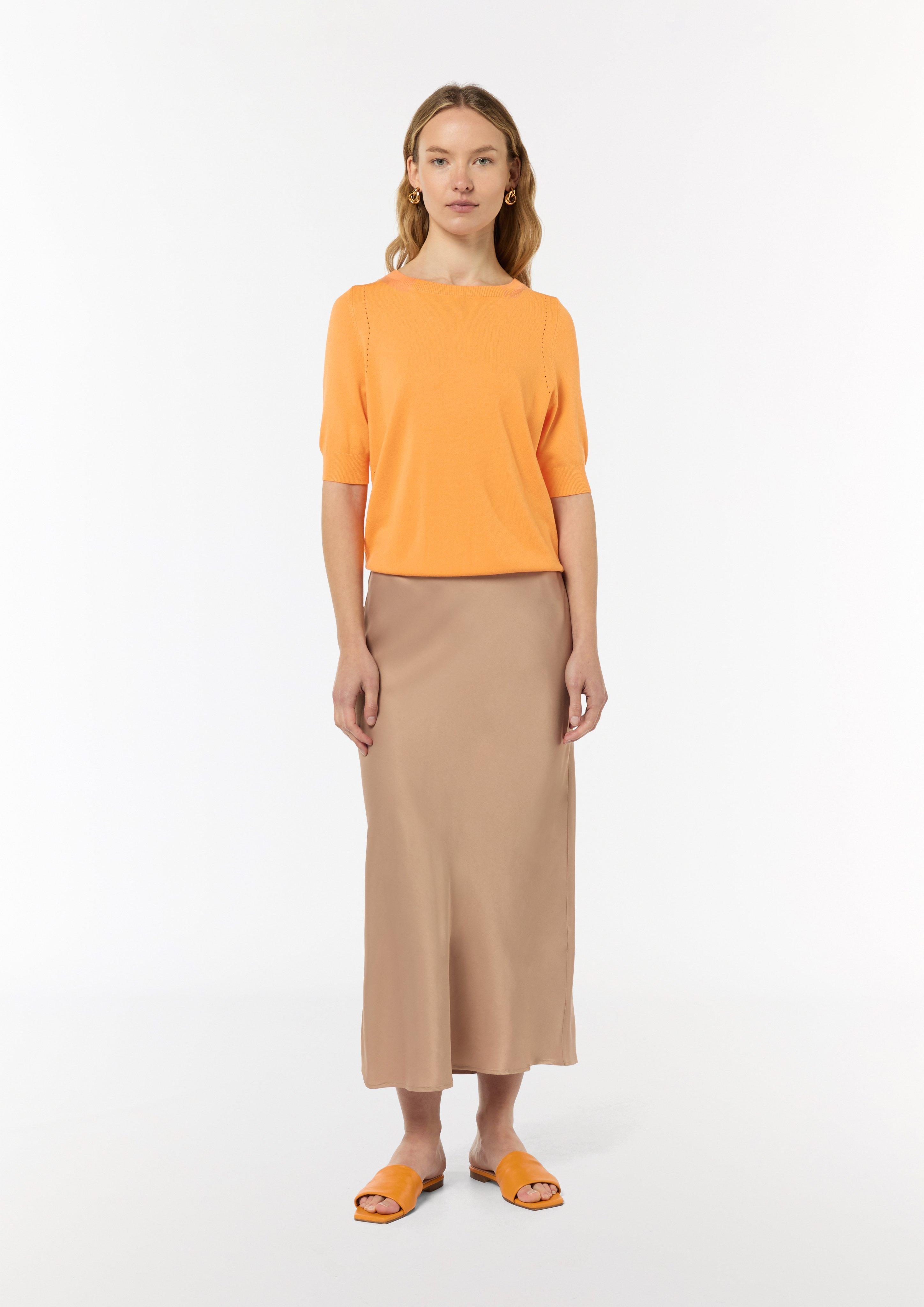 Fine knit viscose blend jumper - orange | Comma