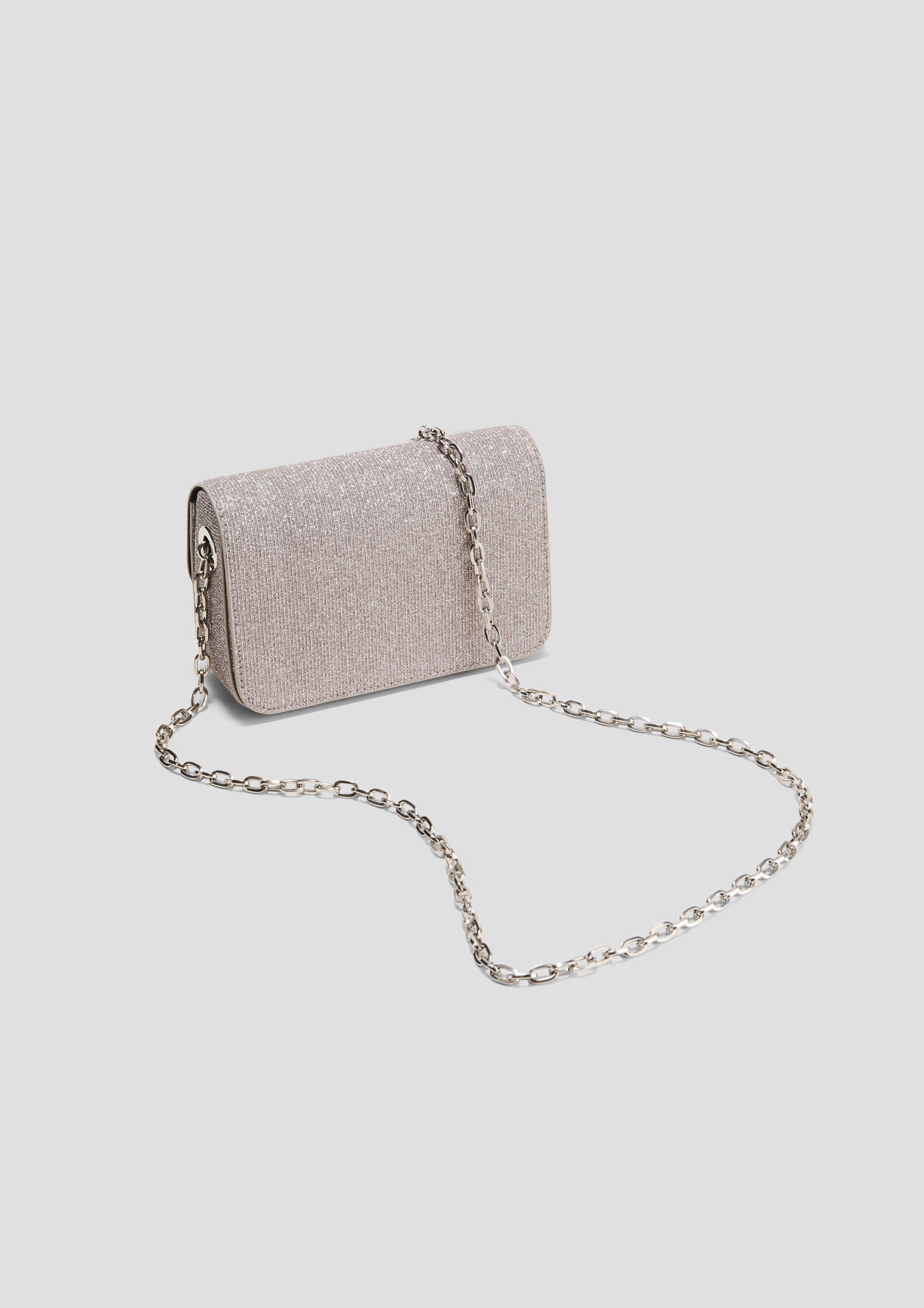 Cross-body bag in a metallic look - silver | s.Oliver