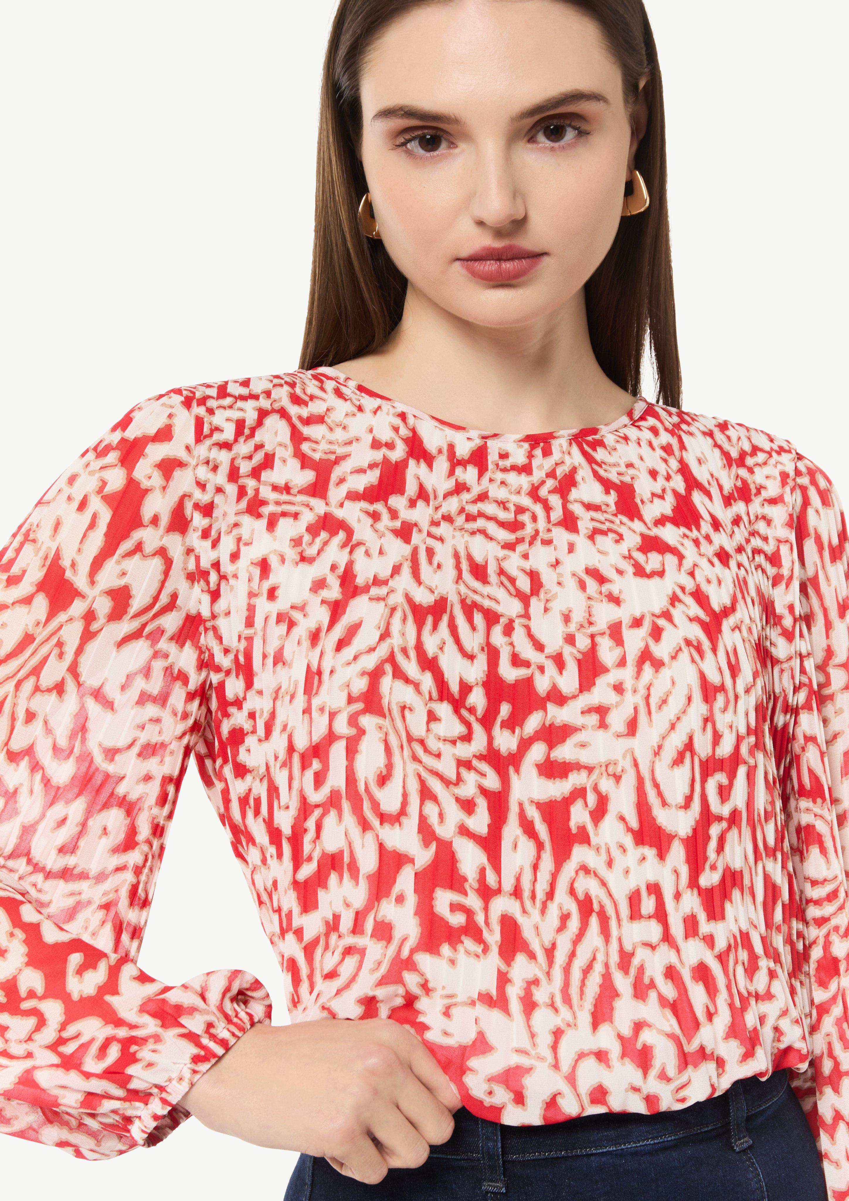 Chiffon blouse - coral red | Comma