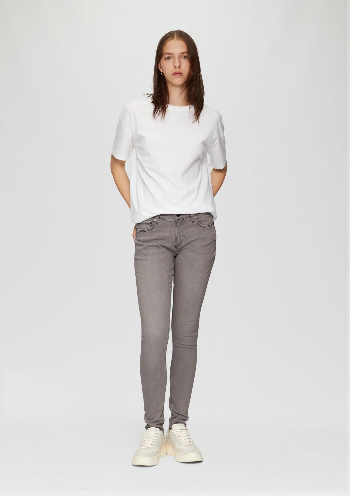 Džíny Sadie / Skinny Fit / Mid Rise / Skinny Leg - šedý kámen | s.Oliver