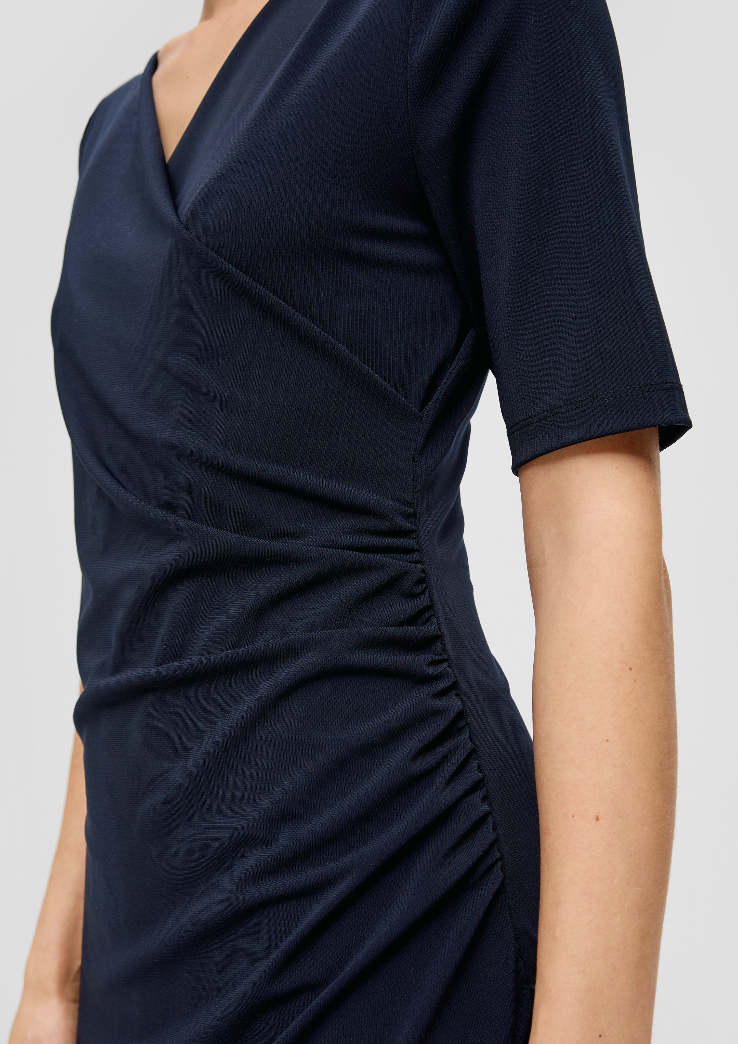 Dress with a wrap-over effect - navy | s.Oliver