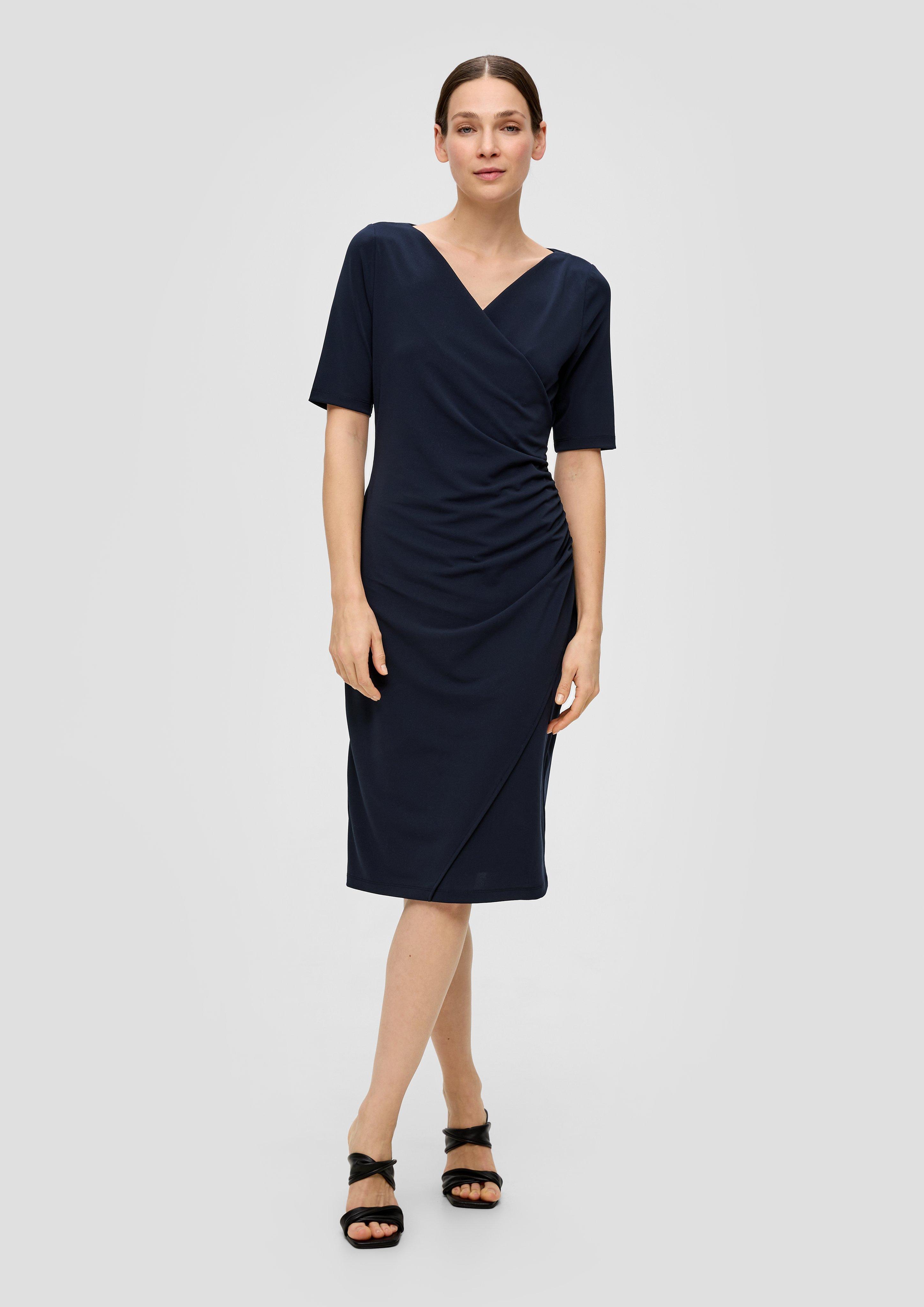 Dress with a wrap-over effect - navy | s.Oliver