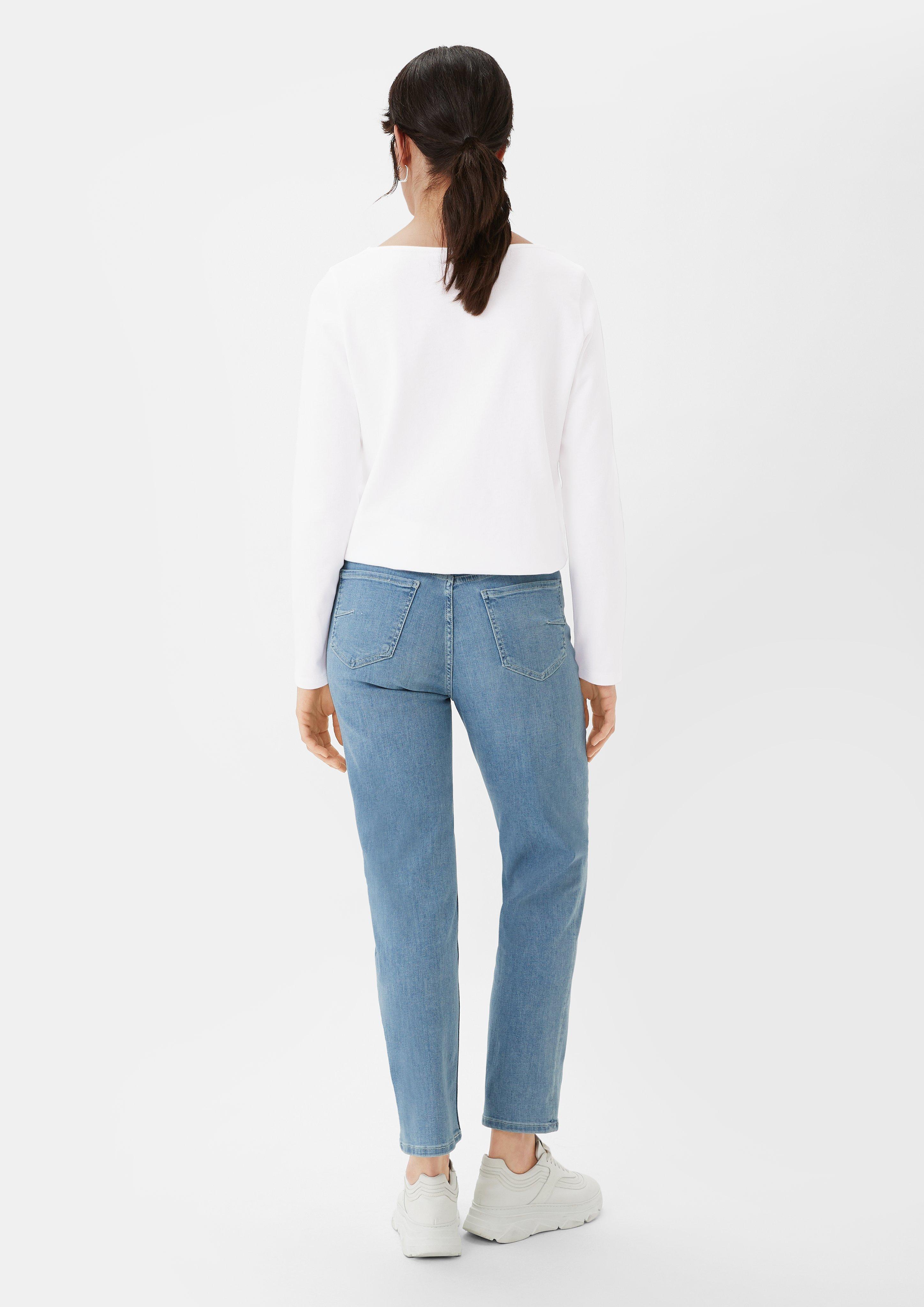 Long sleeve top with a stripe pattern - white | Comma