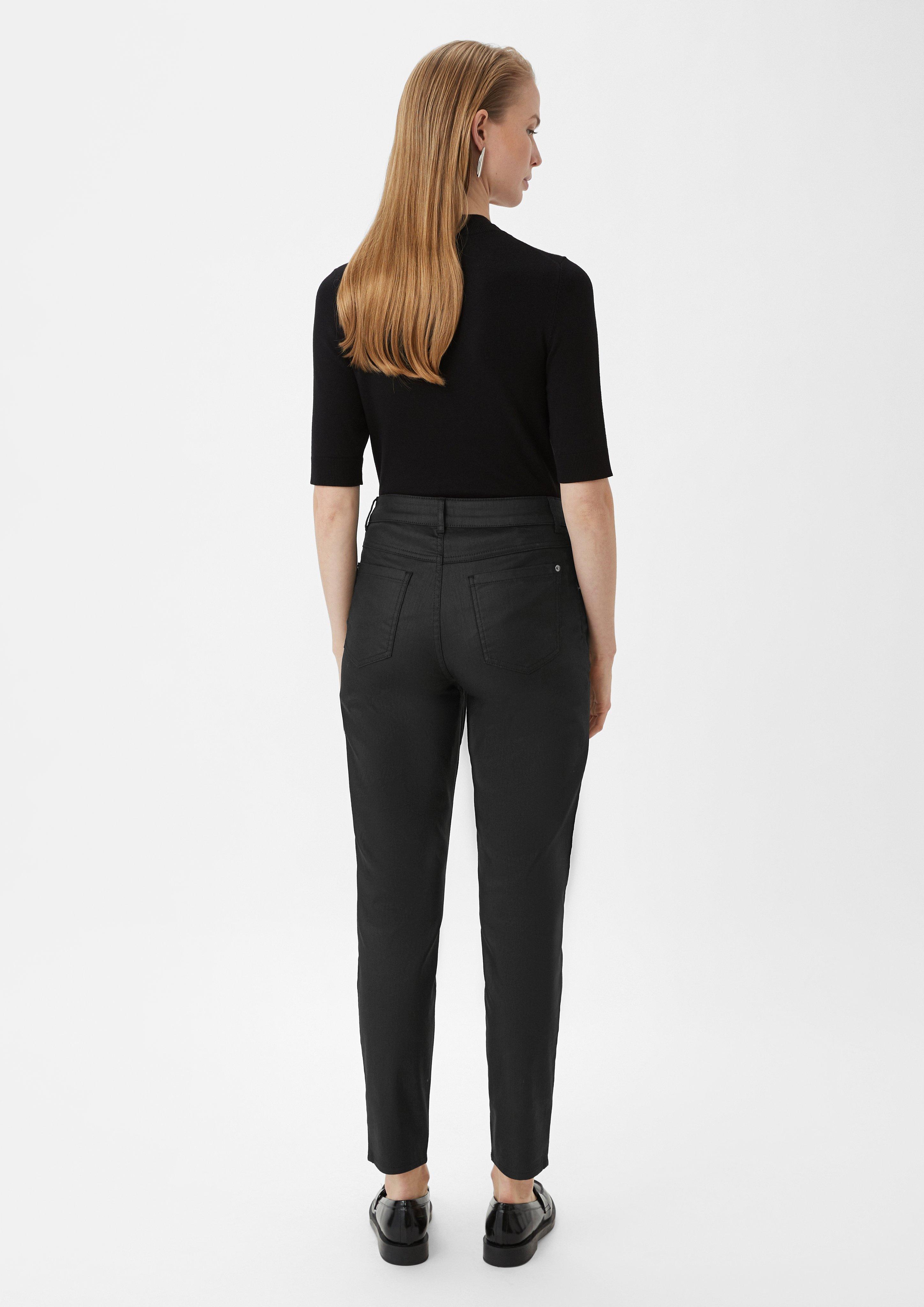 Ankle-length jeans / regular fit / mid rise / slim leg / coating ...
