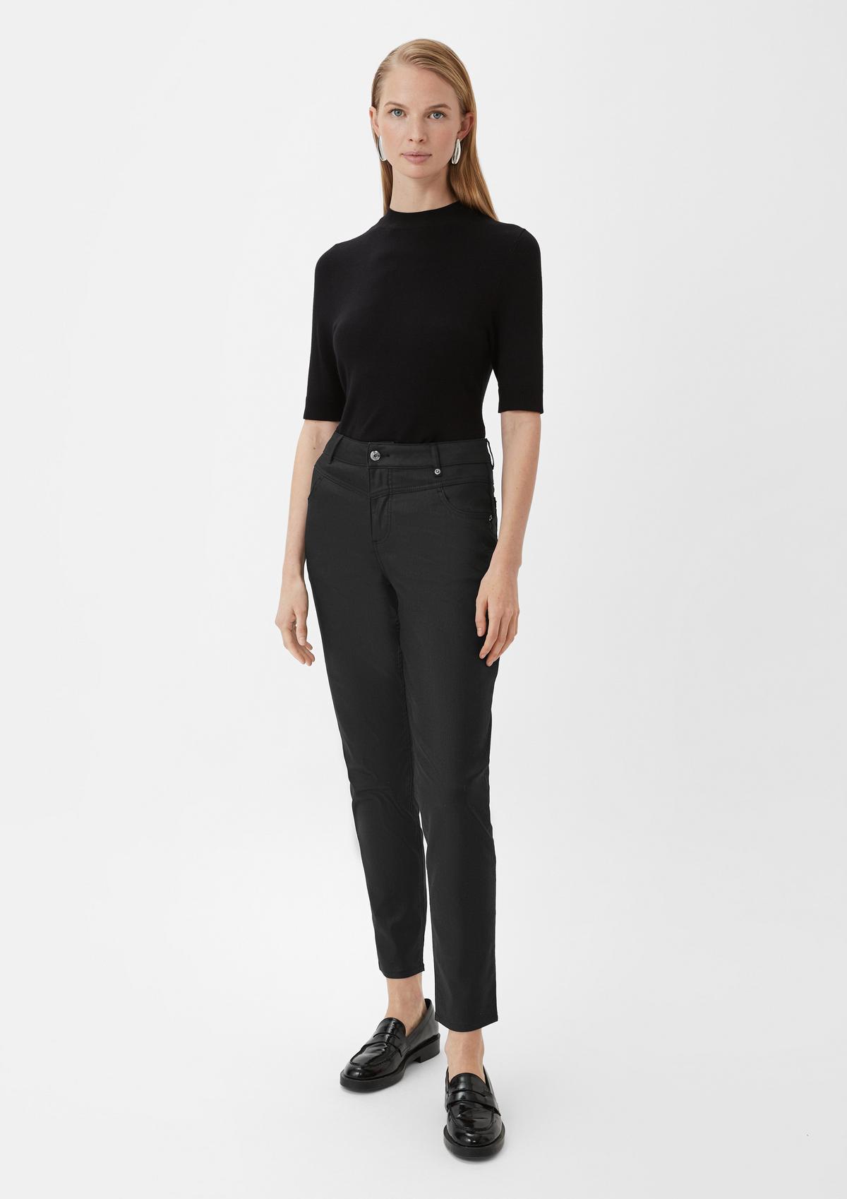 Ankle-length jeans / regular fit / mid rise / slim leg / coating ...