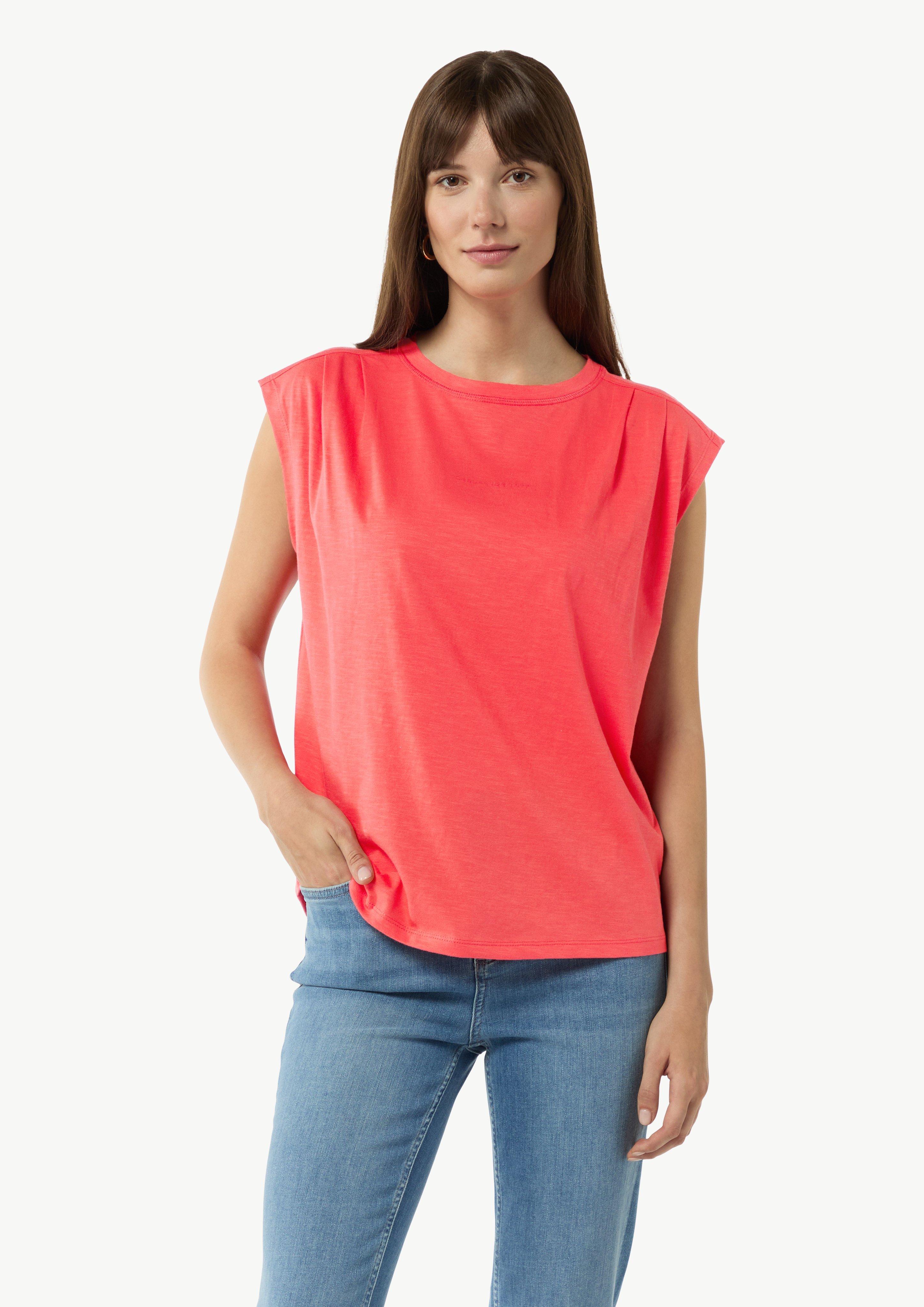 T-shirt with dropped shoulders - grenadine | Comma