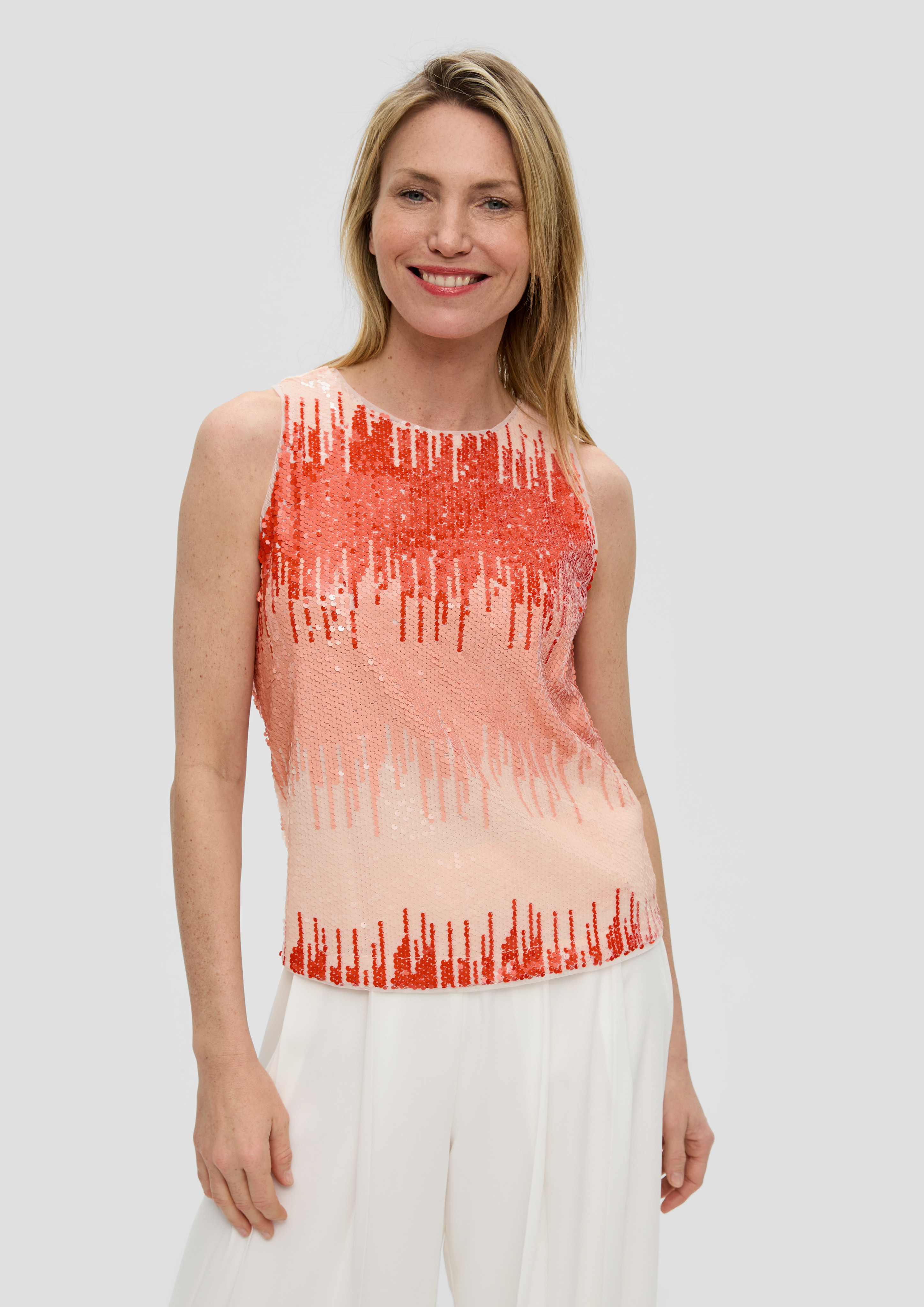 Top with sequins - peach | s.Oliver