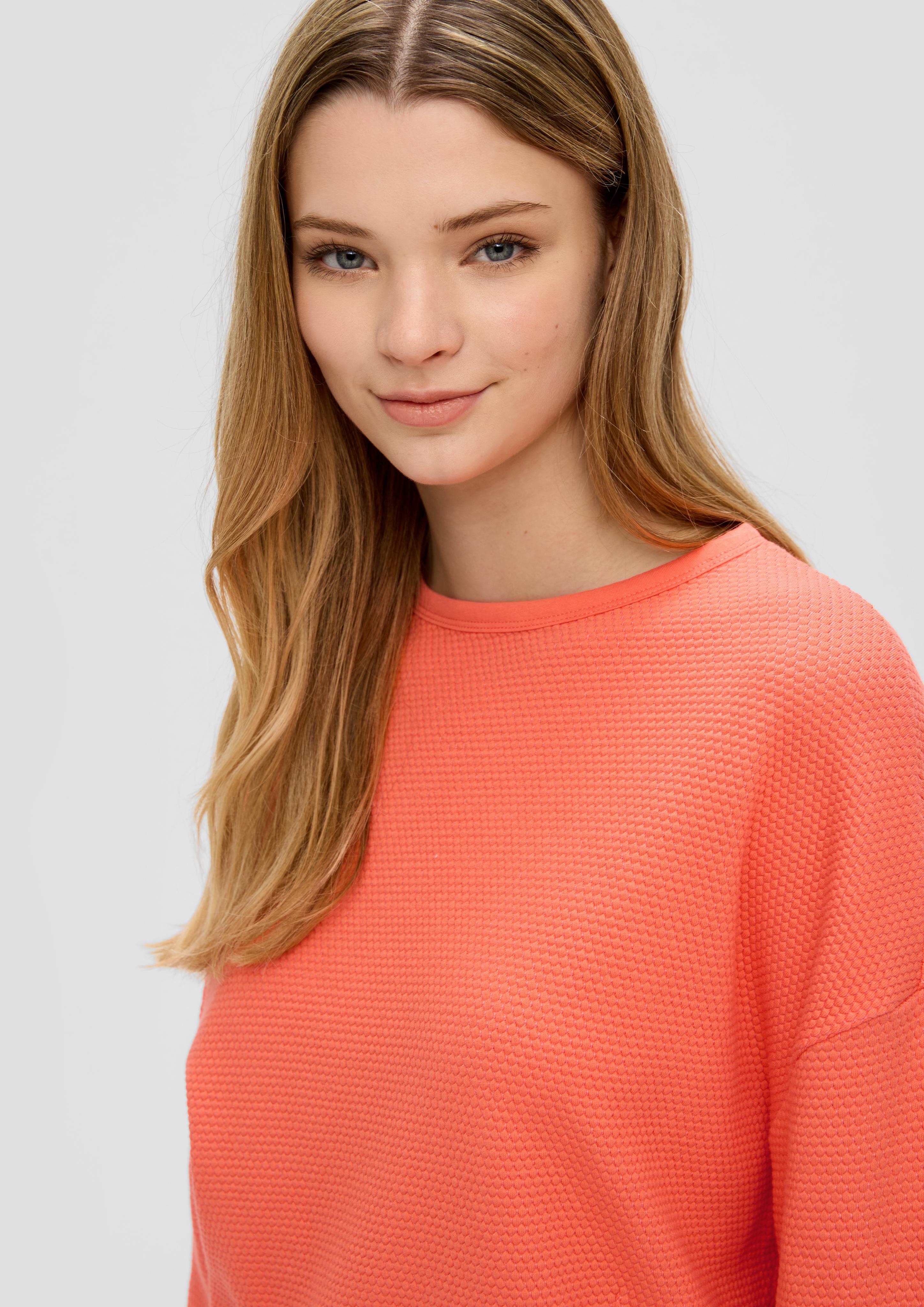 Shirt mit Waffelpiqué-Struktur - režná (ecru) | s.Oliver Shirt mit Waffelpiqué-Struktur - režná (ecru) | s.Oliver