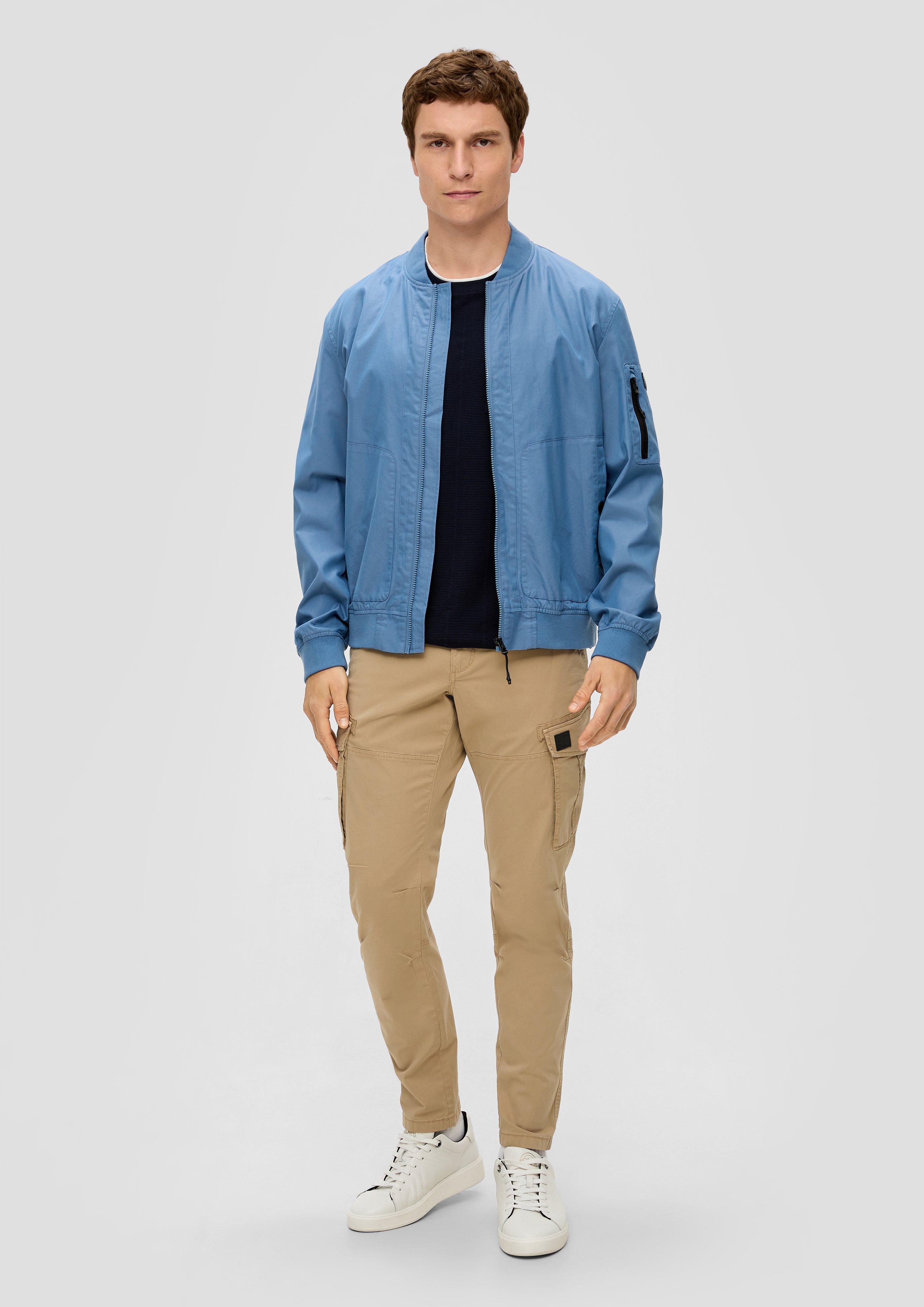 Regular fit: stretch cotton cargo trousers - sandstone | s.Oliver