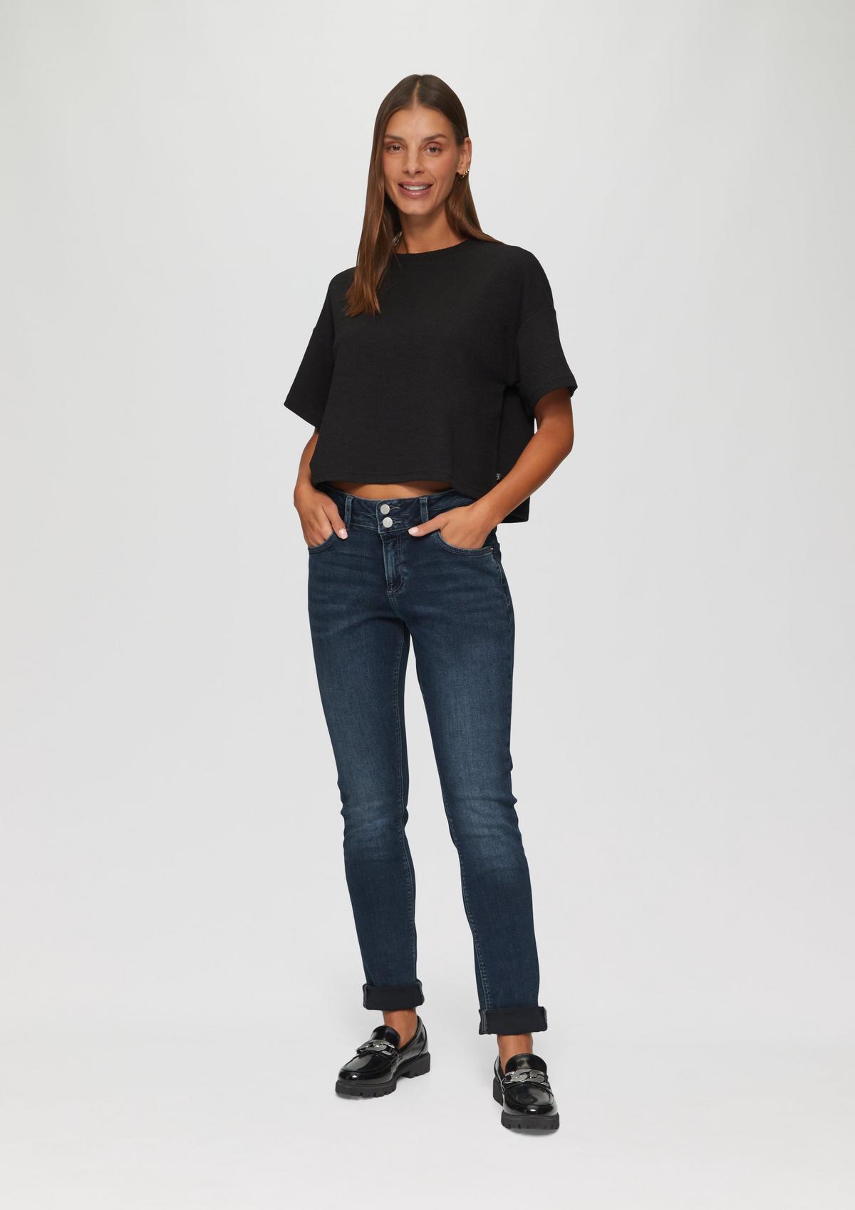 Catie jeans / slim fit / mid rise / slim leg - blue | s.Oliver
