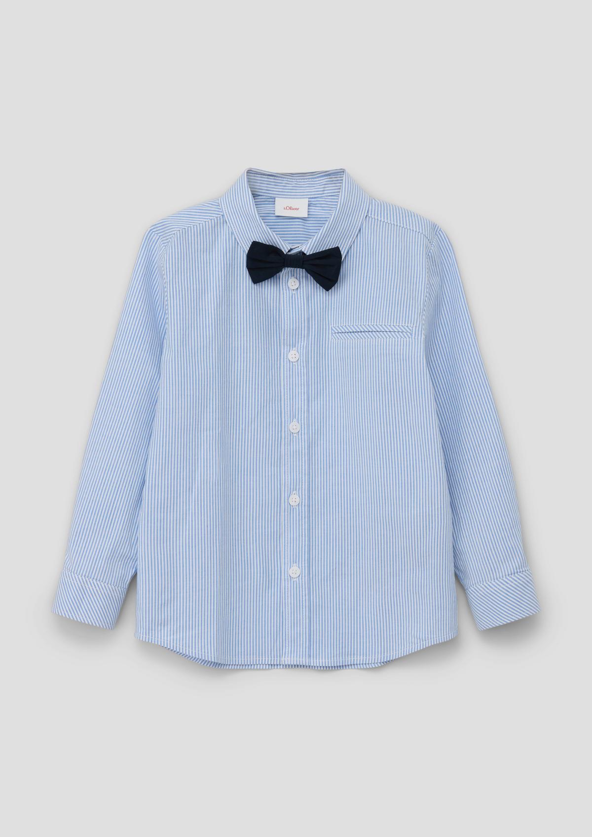 Festives Hemd im Slim Fit mit abnehmbarer Fliege - royalblau | s.Oliver