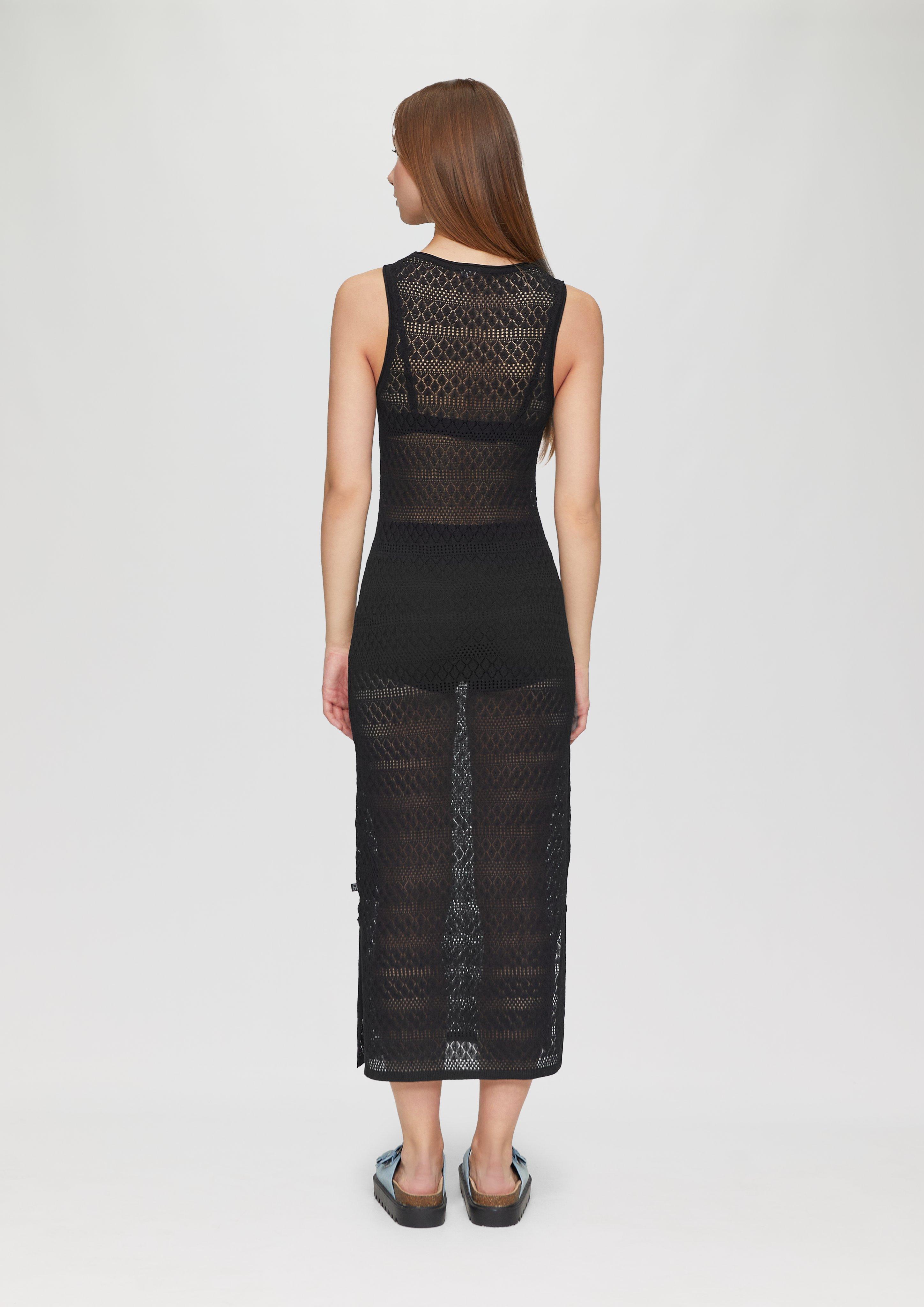 Sheer fine knit dress with an openwork pattern - ecru | s.Oliver