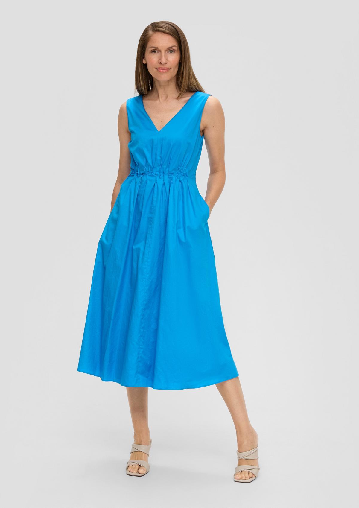Baumwollkleid mit Raffung - azurblau | s.Oliver Baumwollkleid mit Raffung - azurblau | s.Oliver