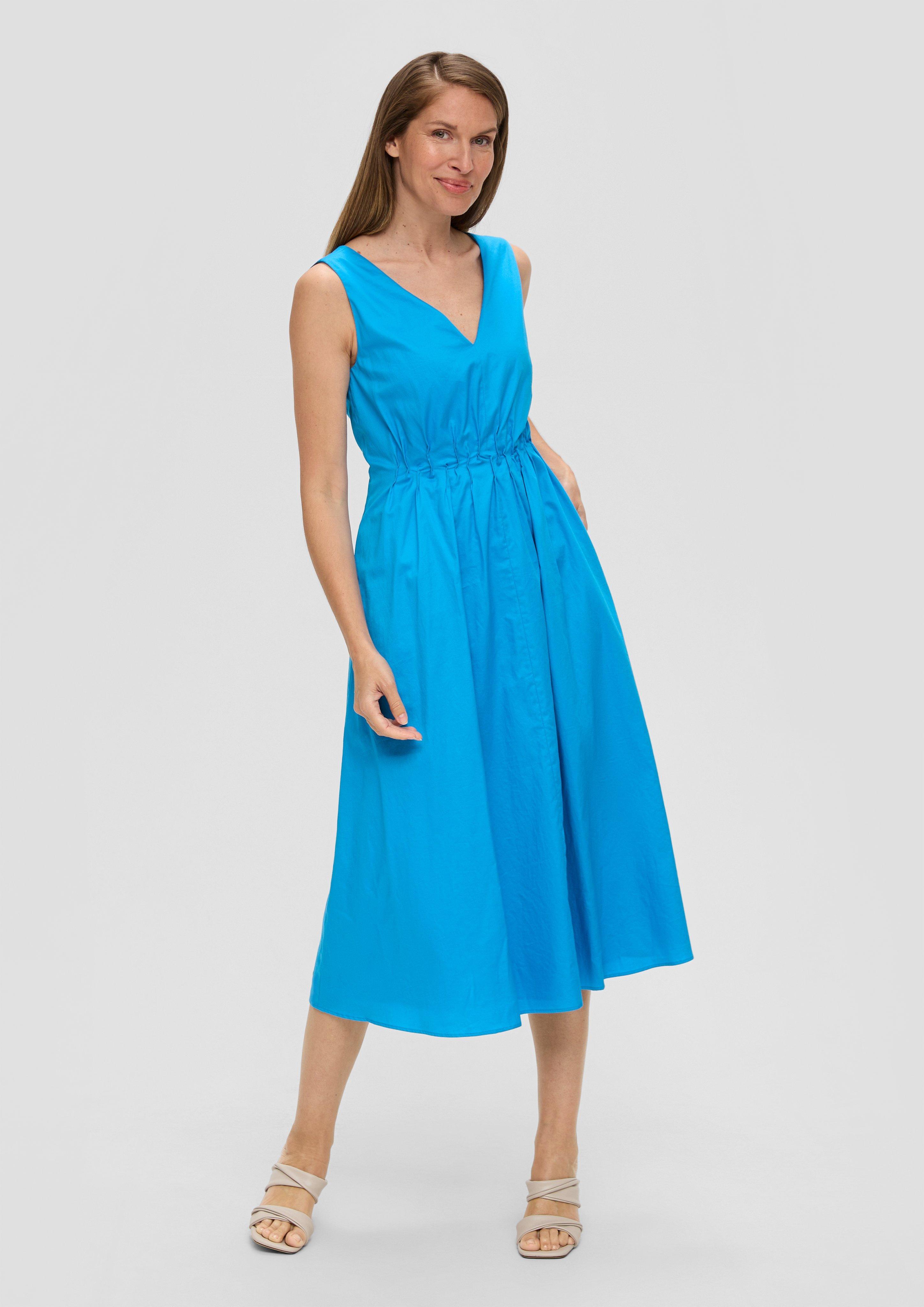 Baumwollkleid mit Raffung - azurblau | s.Oliver Baumwollkleid mit Raffung - azurblau | s.Oliver