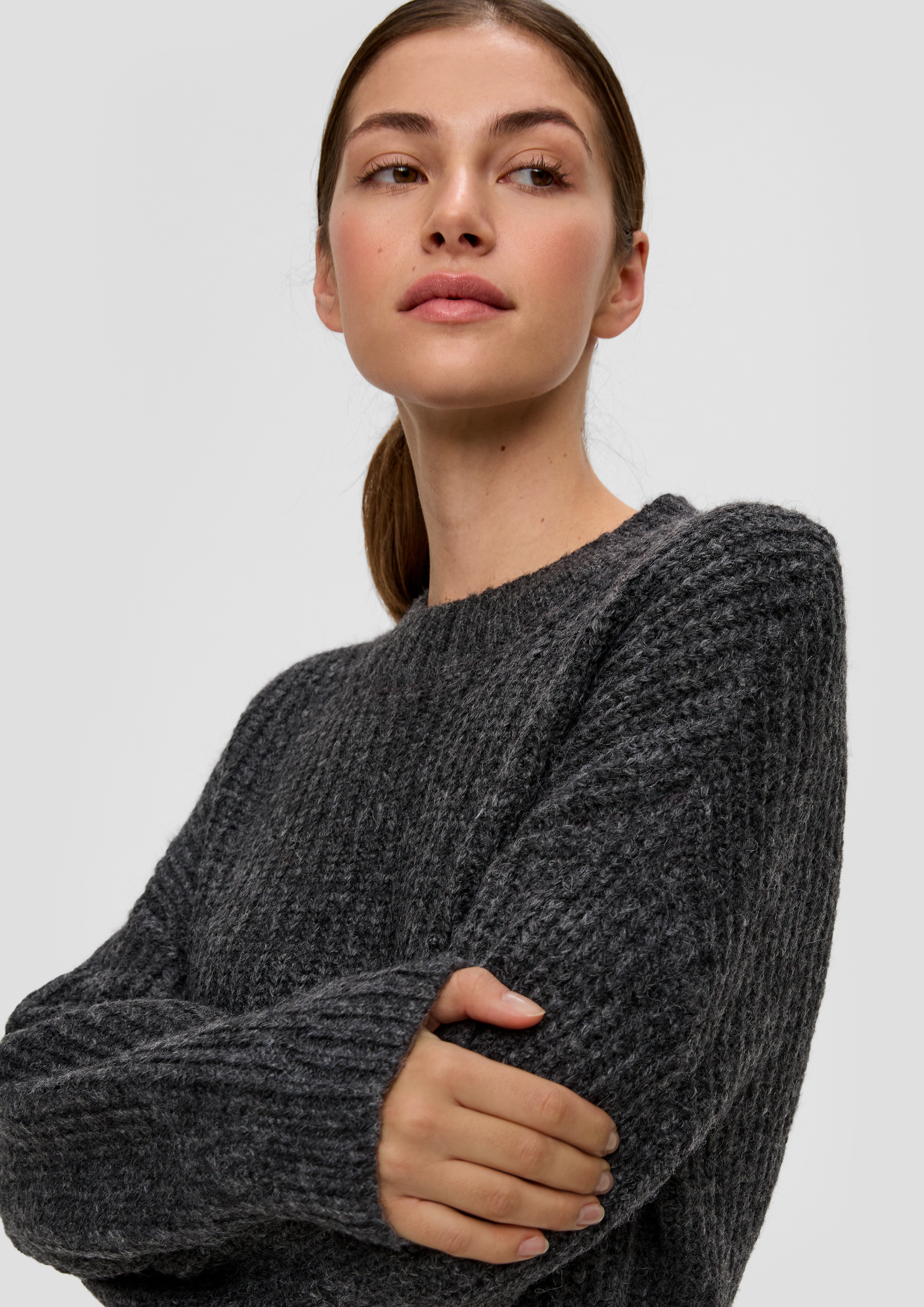 Midi-Kleid aus Strick - dunkelgrau | s.Oliver