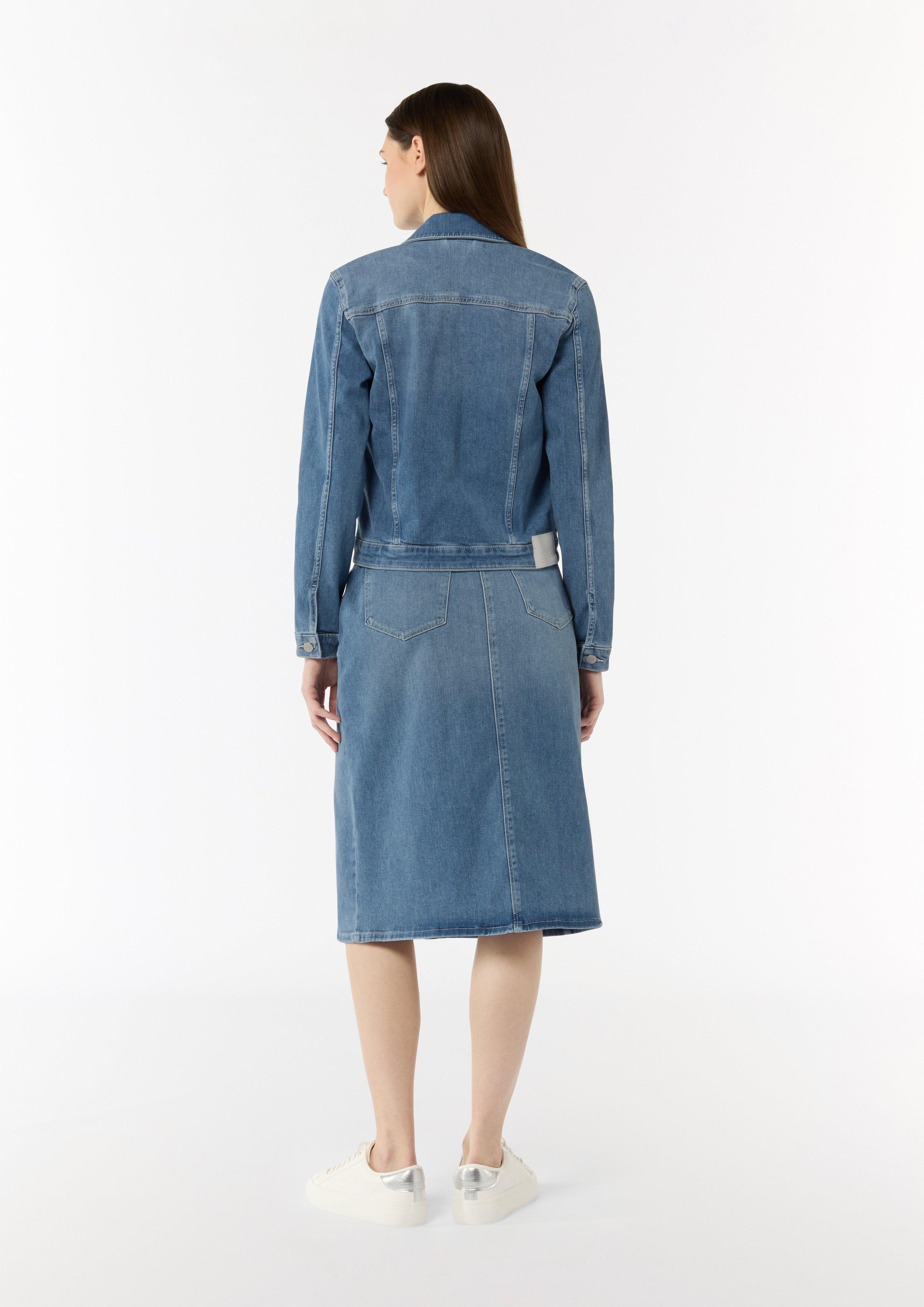 Cotton blend denim jacket - blue | Comma