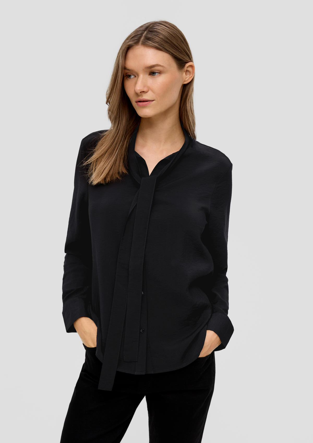 Bluza s udjelom viskoze - crna | s.Oliver