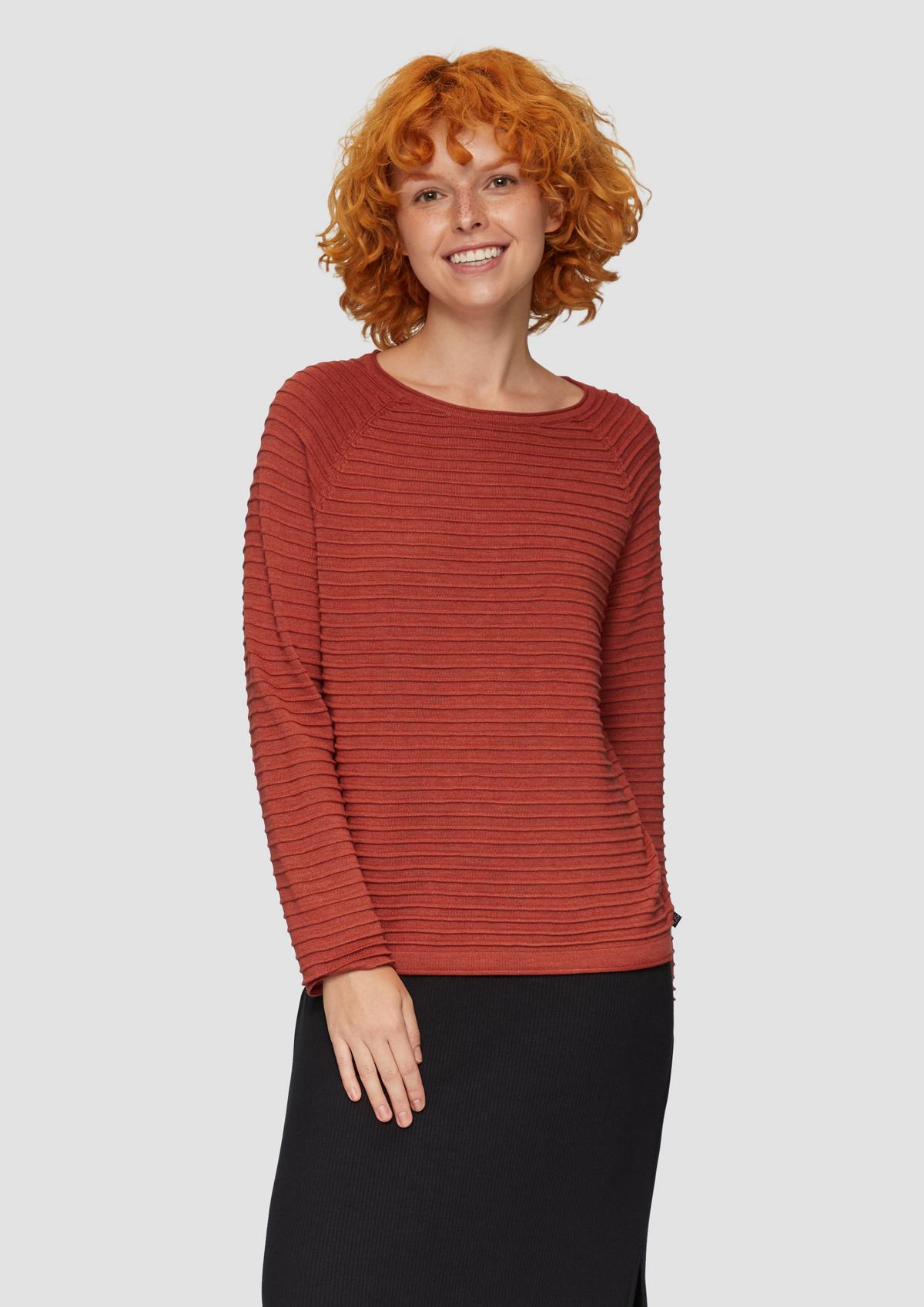 Jumper with a textured pattern - ruby | s.Oliver