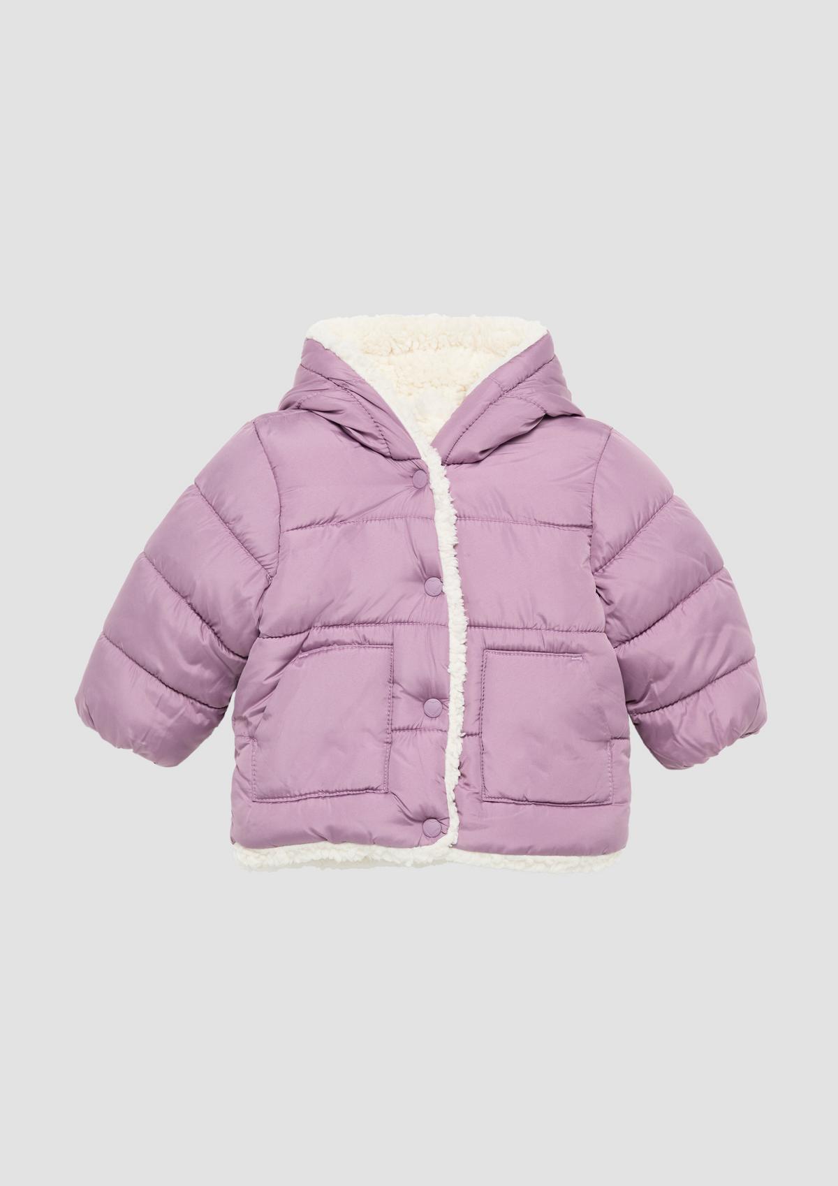 Quilted jacket with teddy plush lining - lavender | s.Oliver