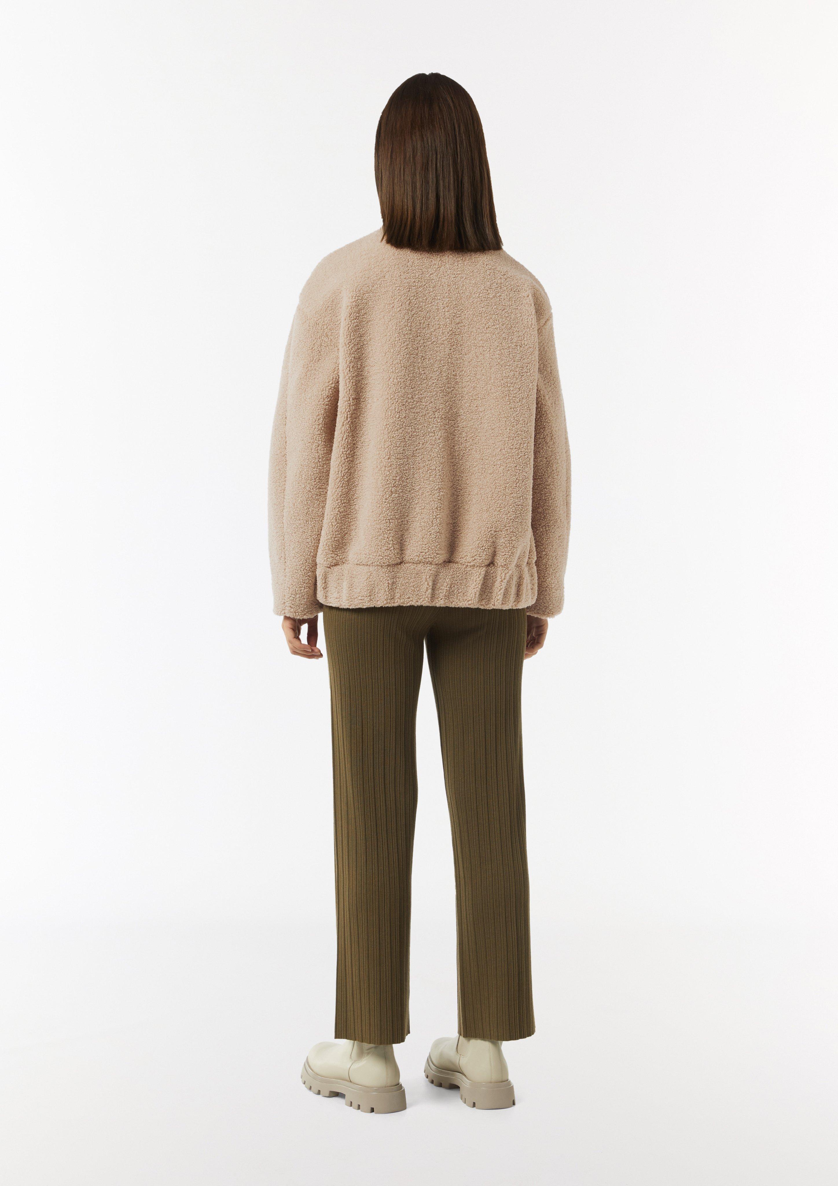 Oversized plush bomber jacket - sandstone | Comma Oversized plush bomber jacket - sandstone | Comma