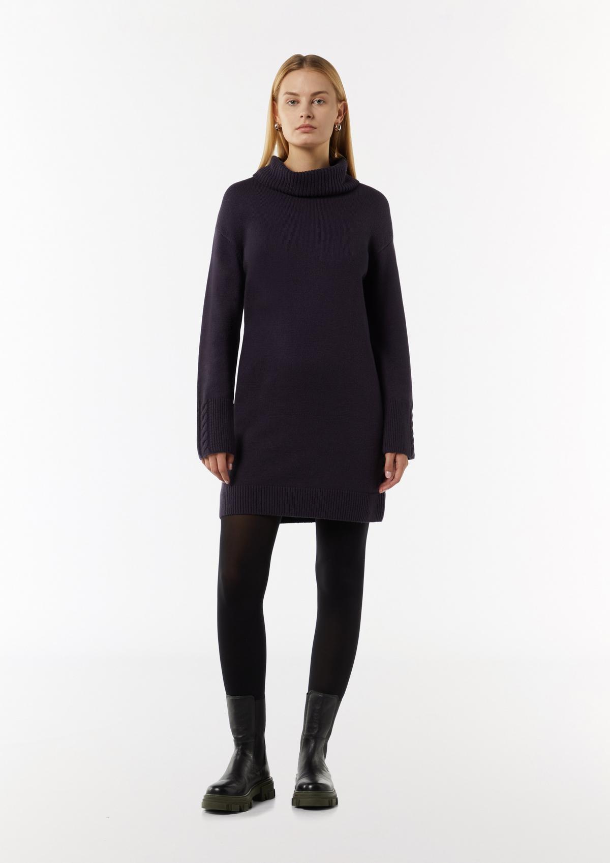 Knit turtleneck dress - purple | Comma