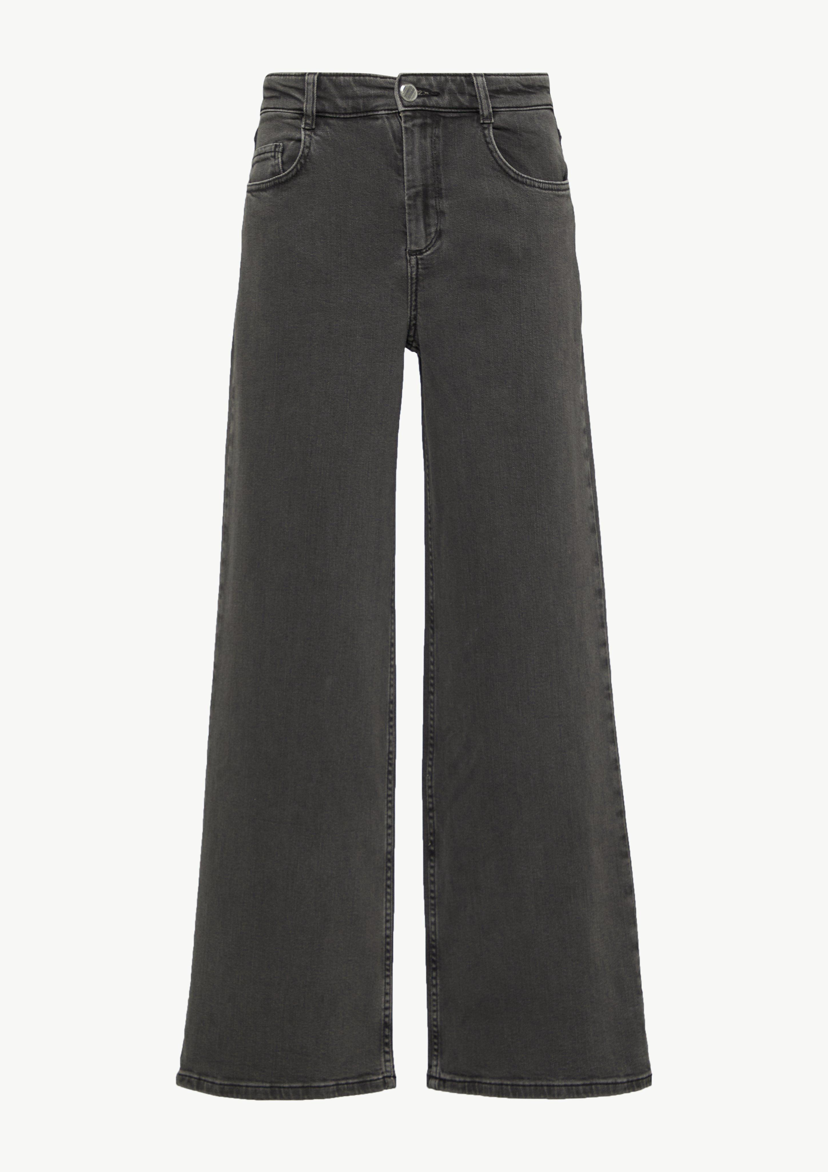 Jeans with a wide leg - dark grey | Comma Jeans with a wide leg - dark grey | Comma