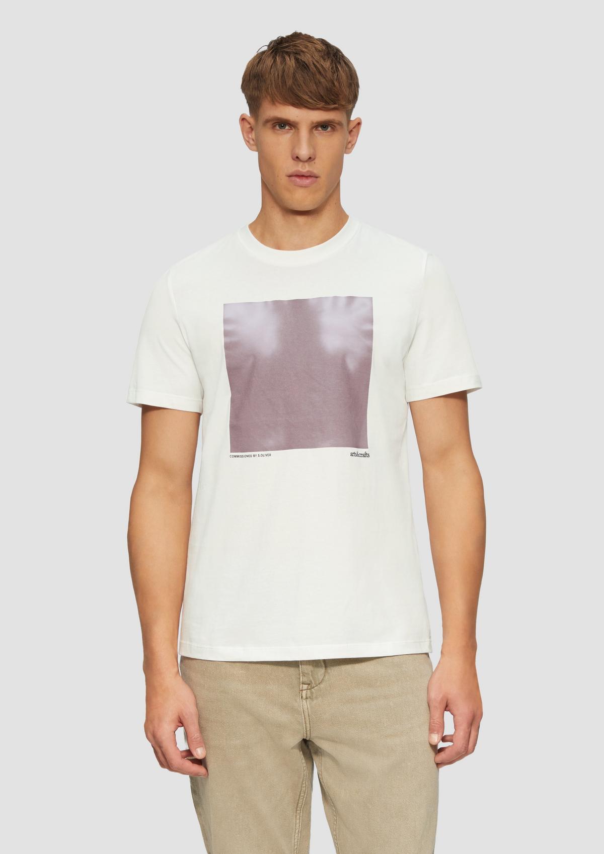 T-shirt with a heat-reactive print - white | s.Oliver