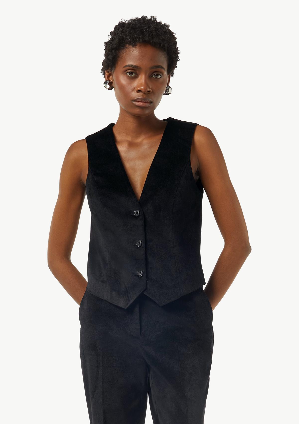 Indoor waistcoat - black | Comma