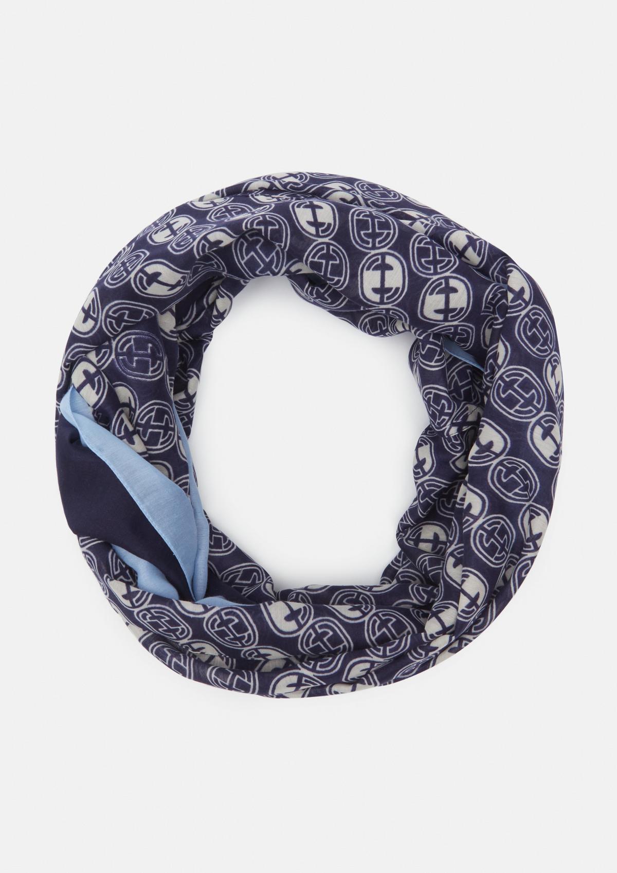Snood with an icon pattern - deep blue | Comma