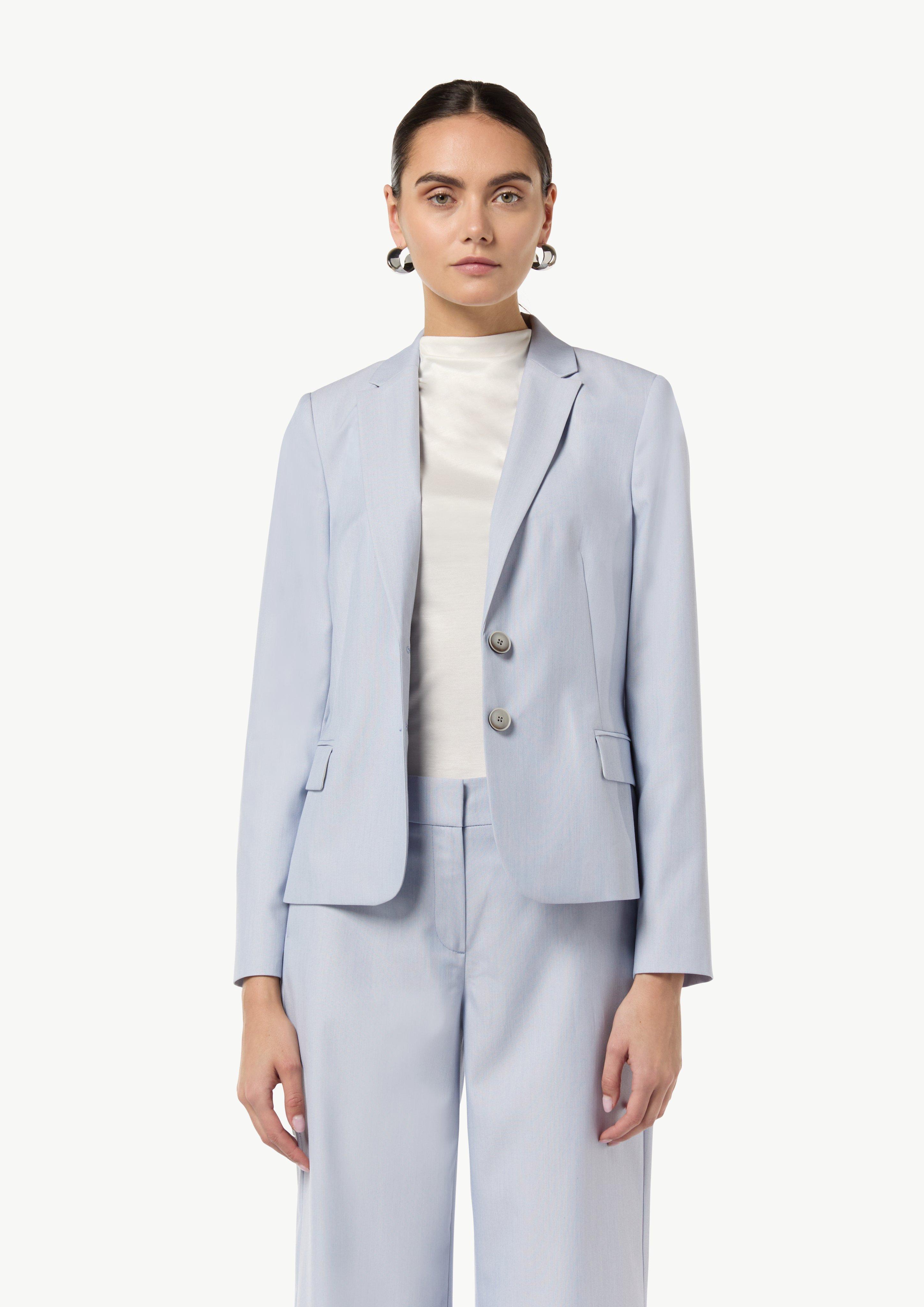 Antaillierter Blazer aus Viskosemix - hellblau | Comma Antaillierter Blazer aus Viskosemix - hellblau | Comma