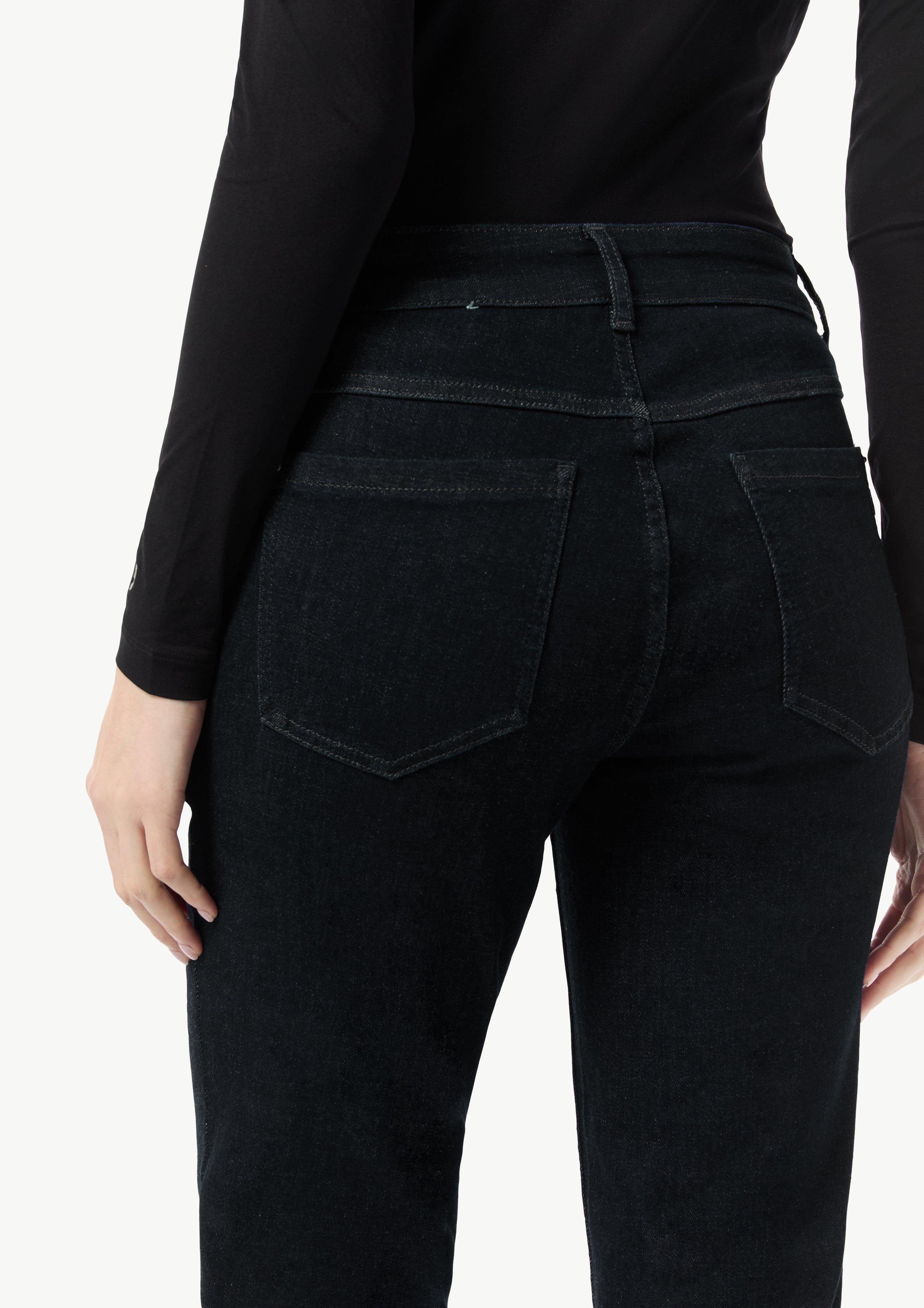 Jeans with a slim leg - dark blue | Comma