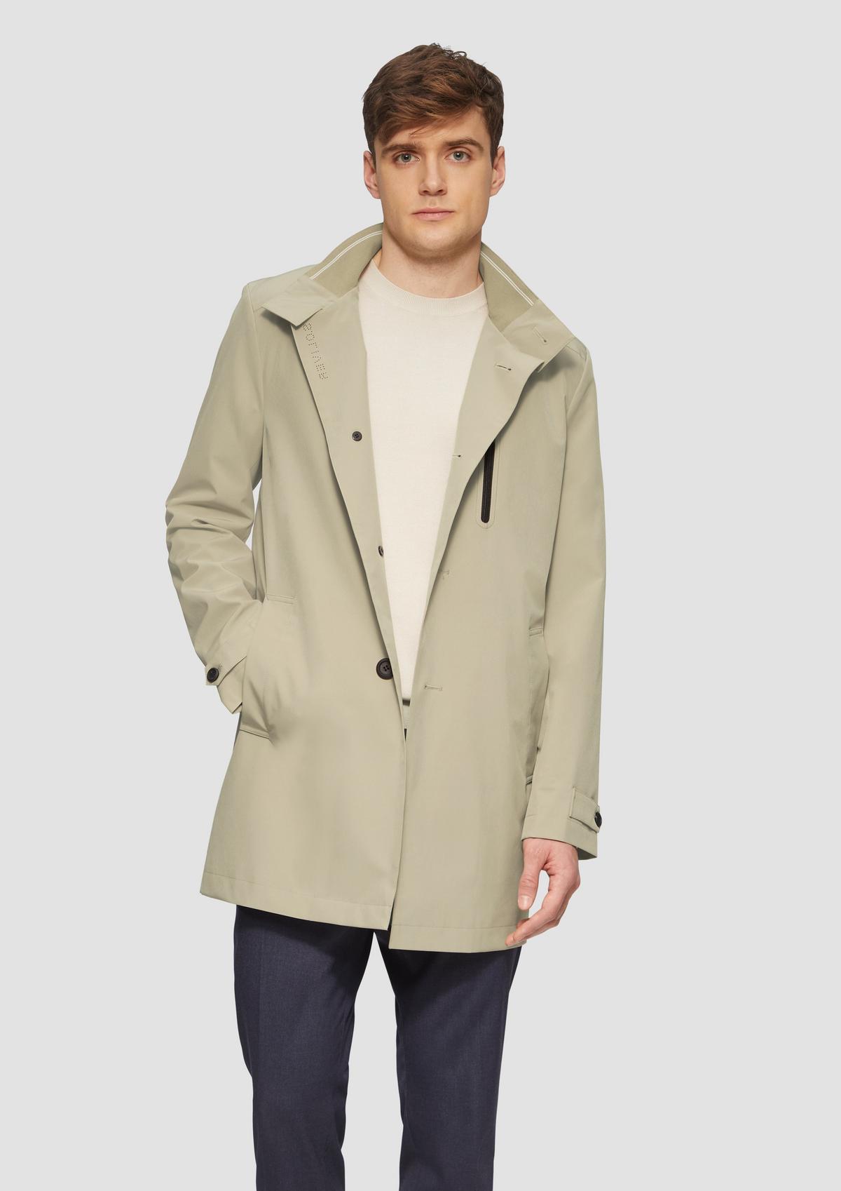 Elasticated coat with water-repellent function - sandstone | s.Oliver