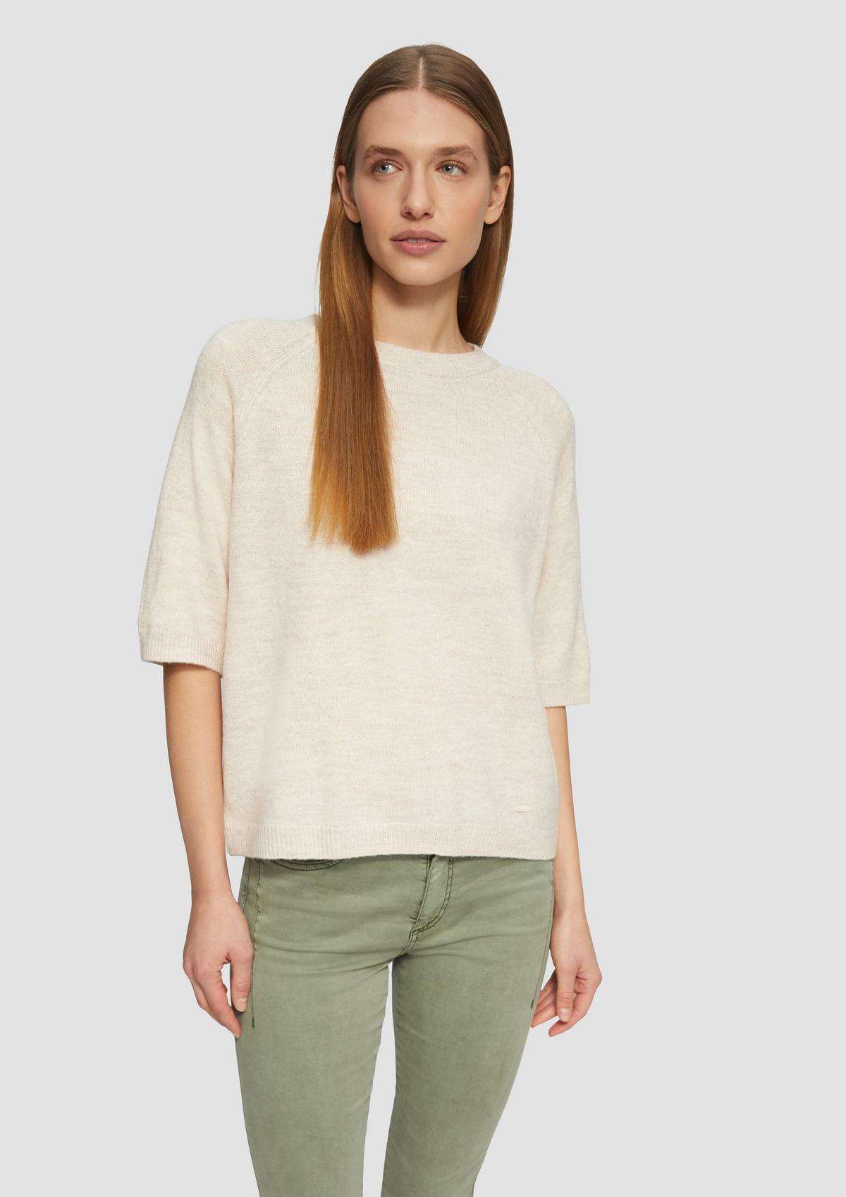 Short sleeve jumper in a relaxed fit - beige | s.Oliver