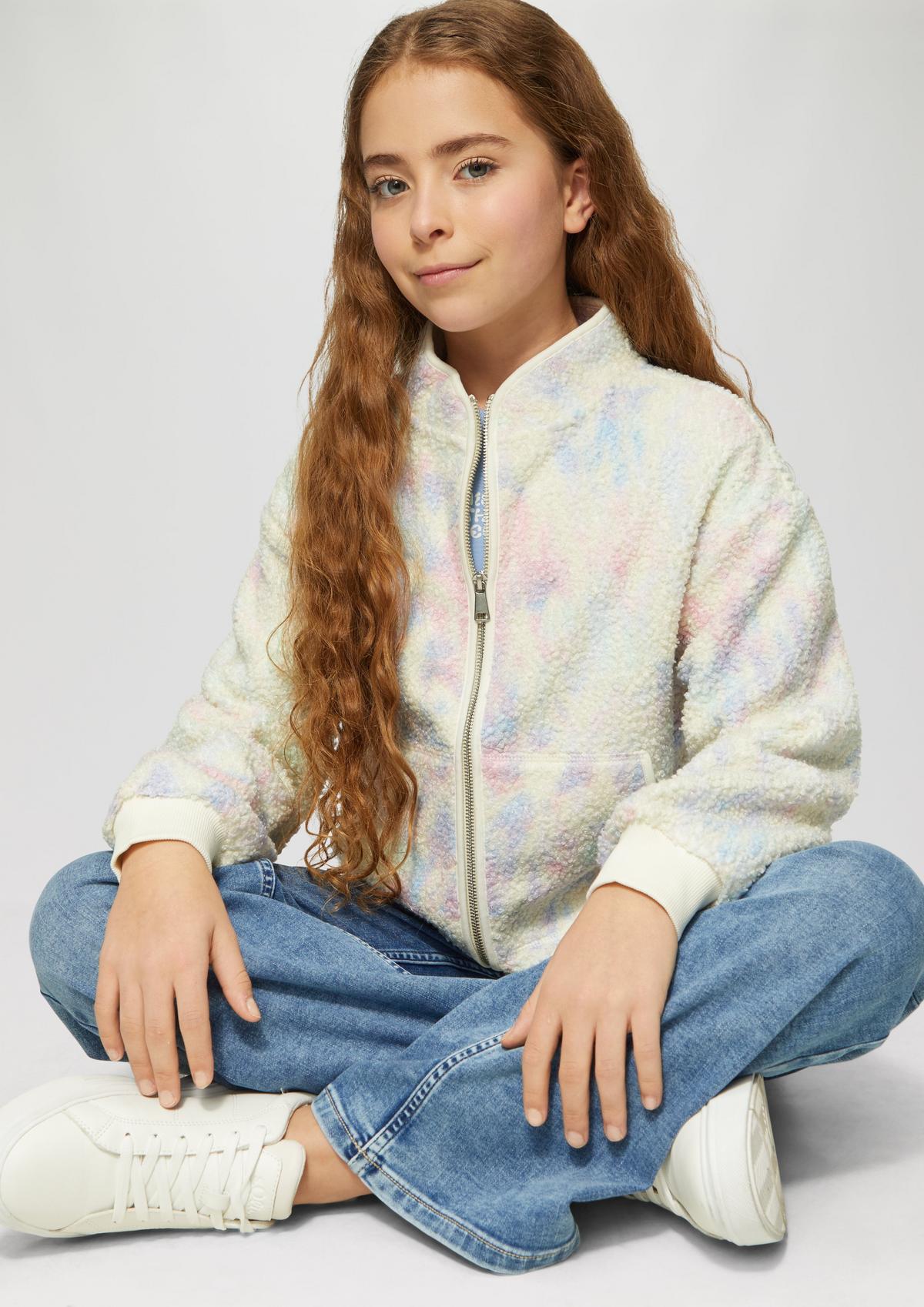 Teddy plush jacket in a loose fit - offwhite | s.Oliver