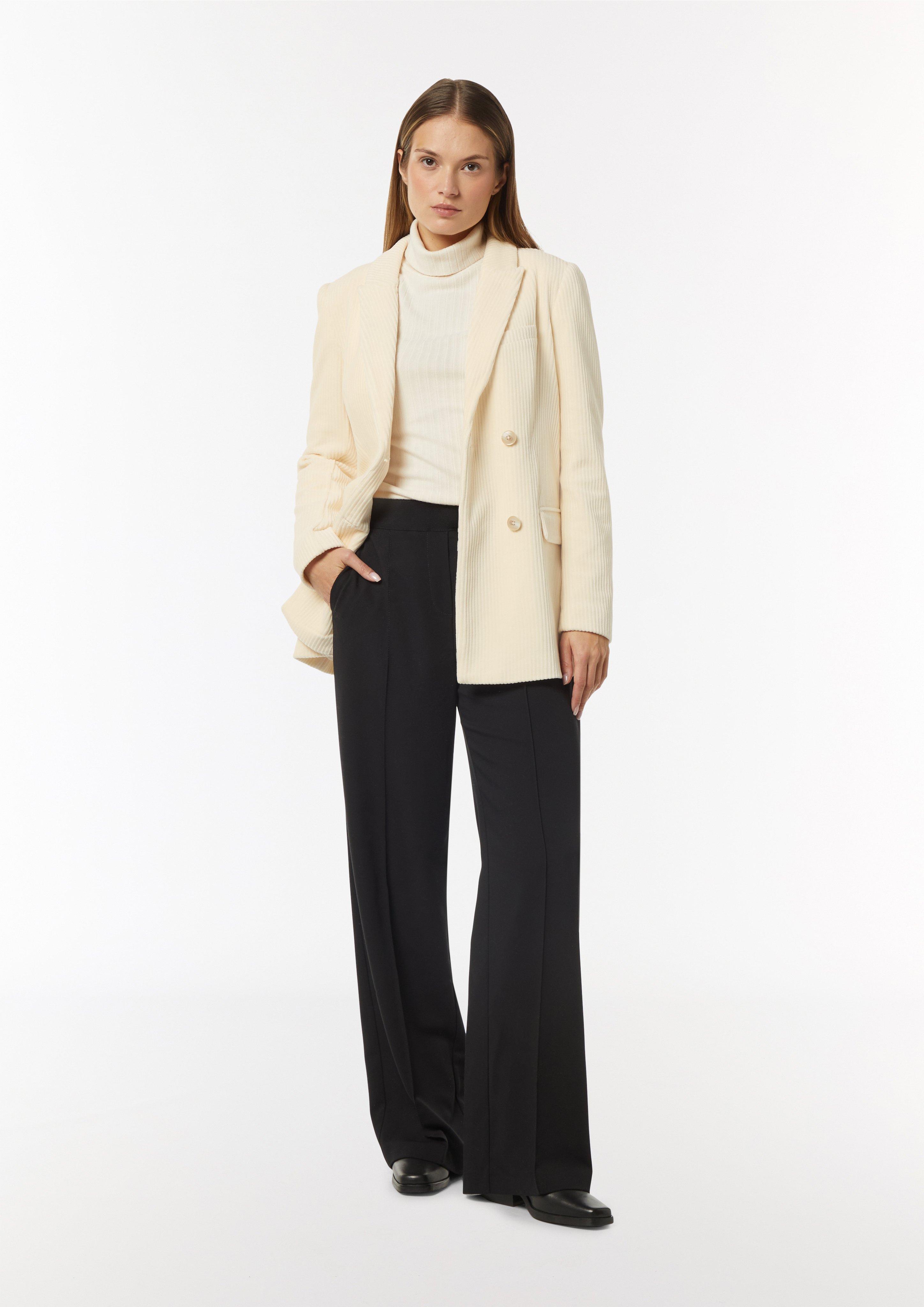 Double-breasted corduroy blazer - cream | Comma Double-breasted corduroy blazer - cream | Comma
