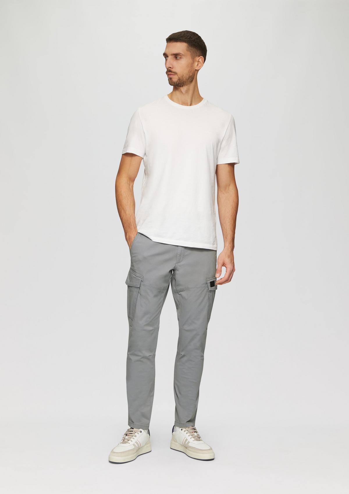 Phoenix: garment-dyed cargo trousers with a straight leg - slate grey ...