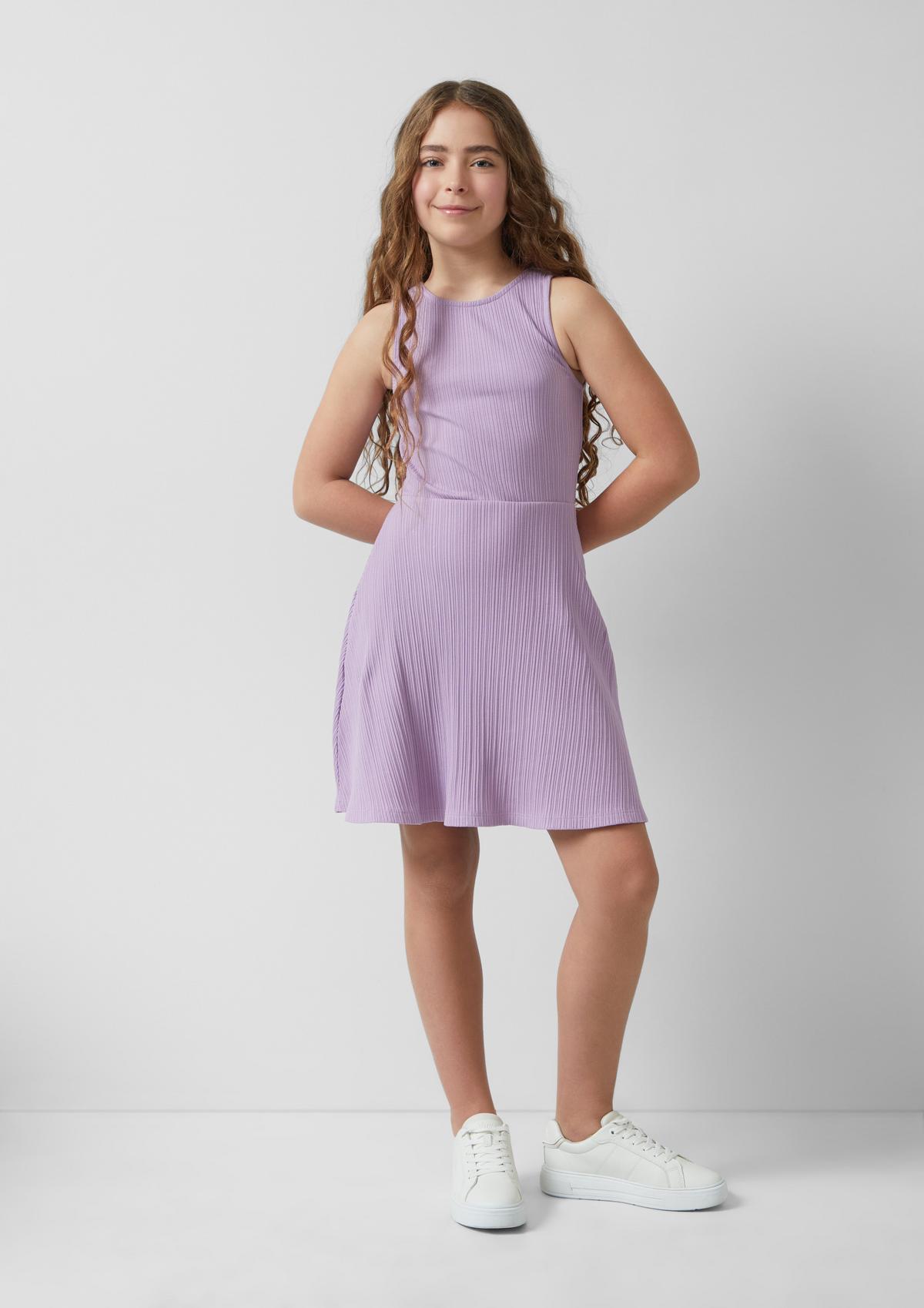 Short ribbed dress with cut-out - lavender | s.Oliver